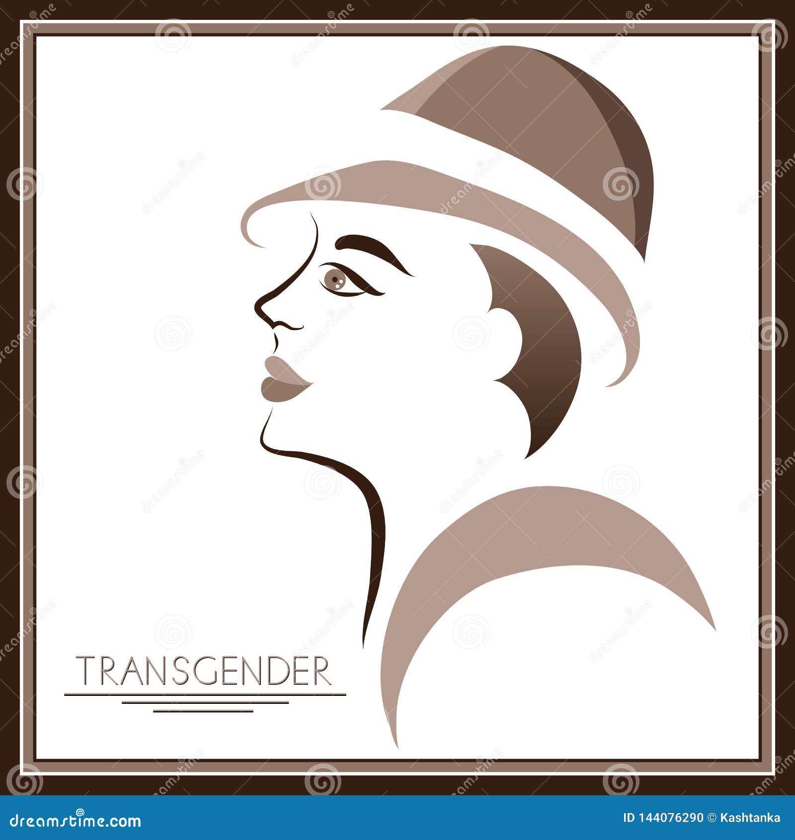 Abstract Androgynous Blue People Body Silhouette Illustration Set ...