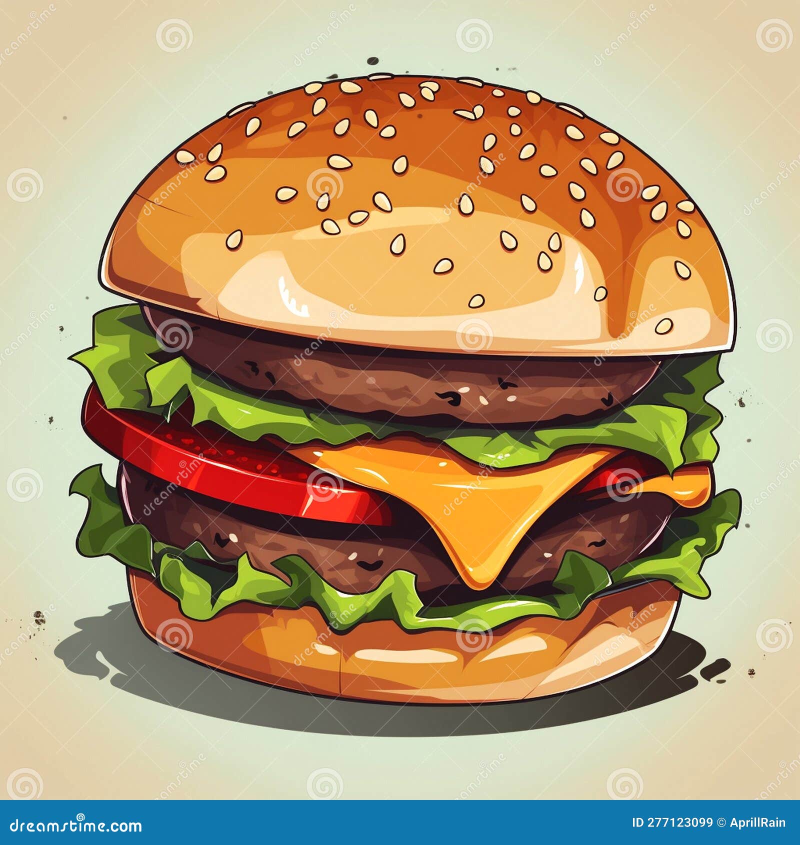 Graphic Image of the Burger Stock Illustration - Illustration of fresh ...