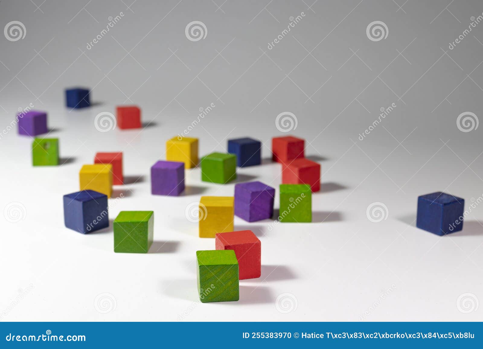 Graphic Image of Colored Cubes Isolated on White Background. Stock ...