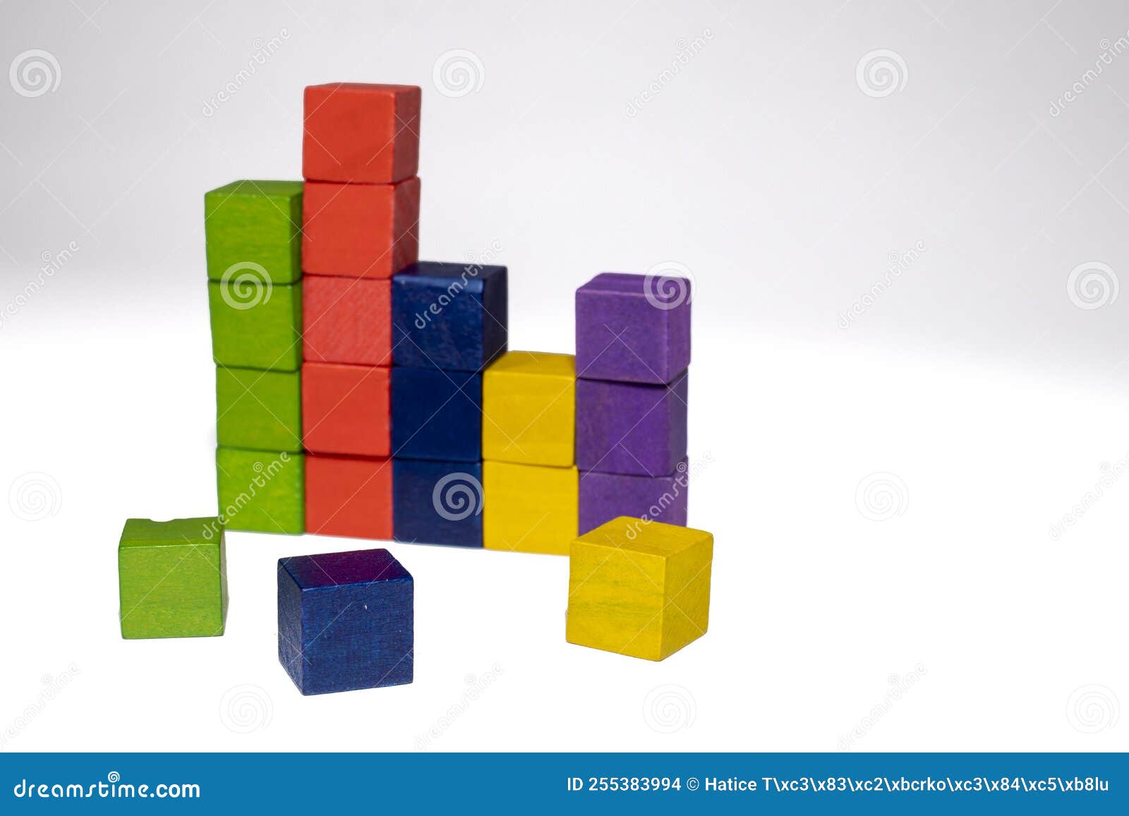 Graphic Image of Colored Cubes Isolated on White Background. Stock ...