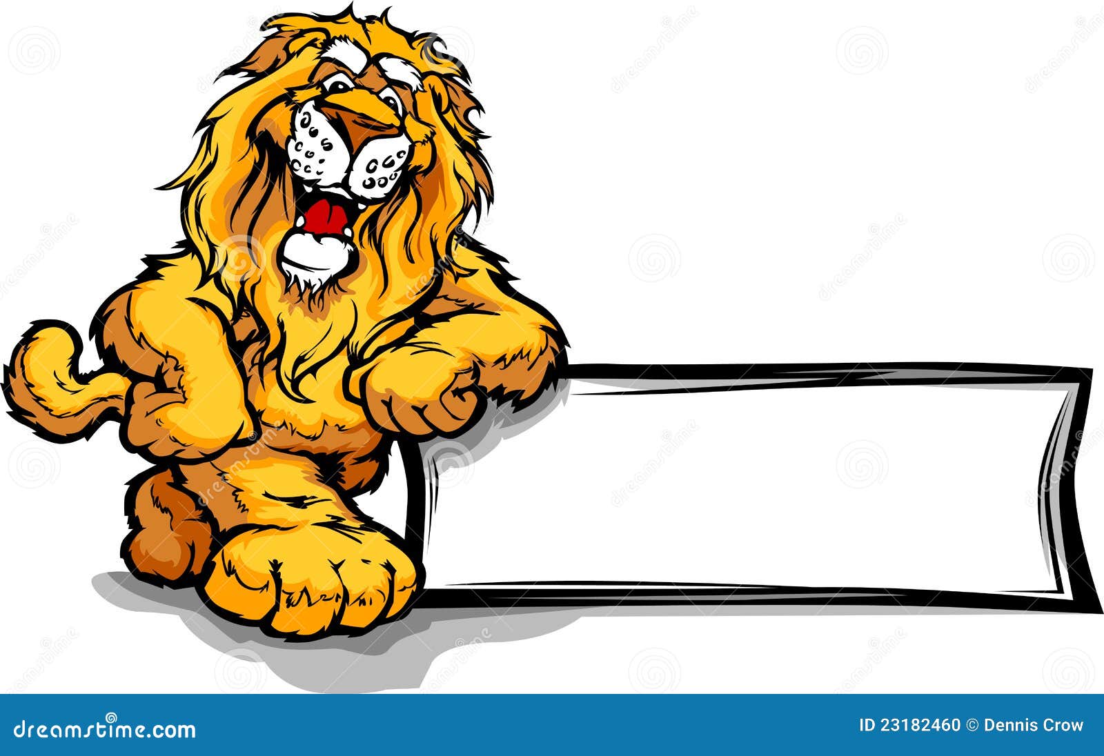 Graphic Image of a Happy Cute Lion Mascot Stock Vector - Illustration ...