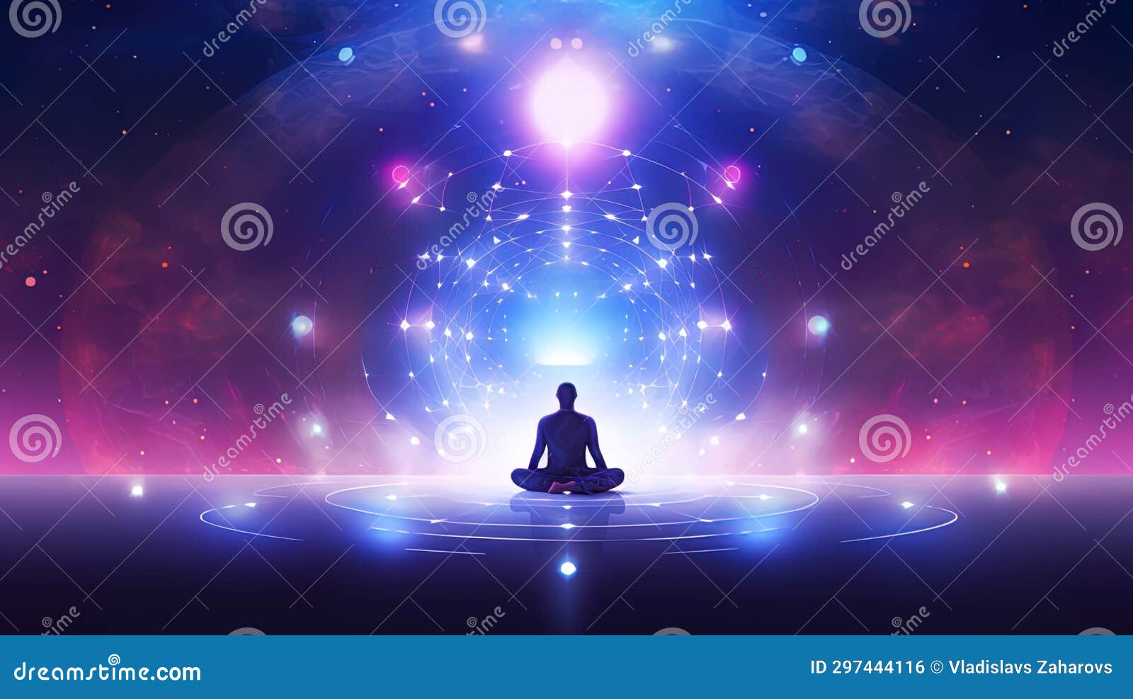 The Graphic Image Harmonizes Quantum Elements and Meditation, Creating ...