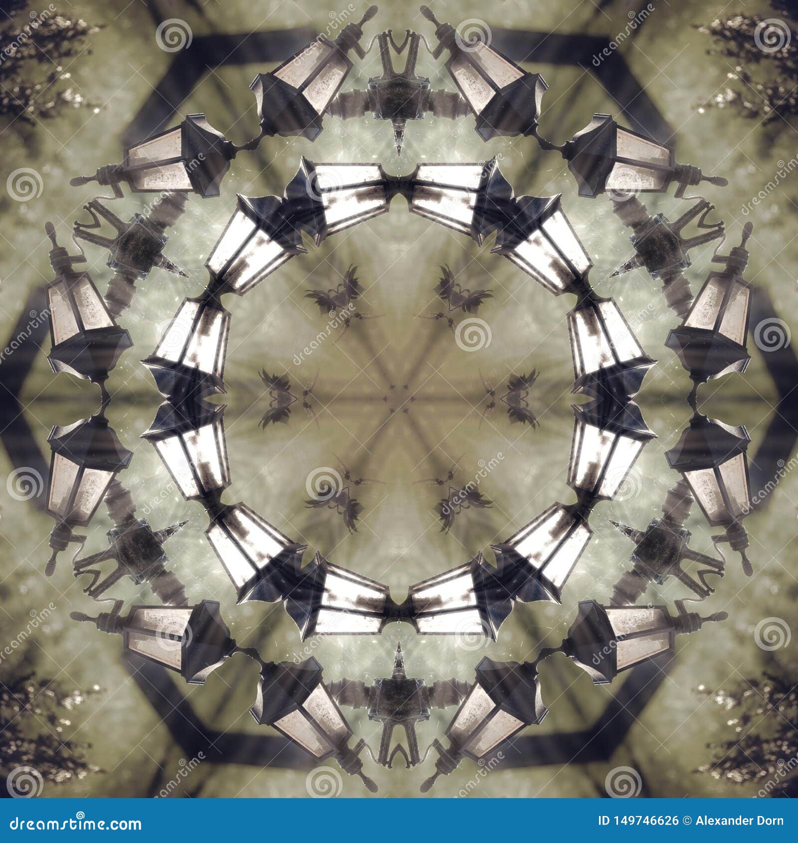 Graphic Image with Kaleidoscope Style Design Abstract Stock ...