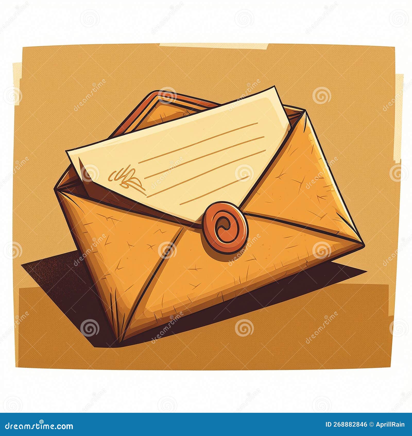 Graphic Image of a Letter in an Envelope Stock Illustration ...