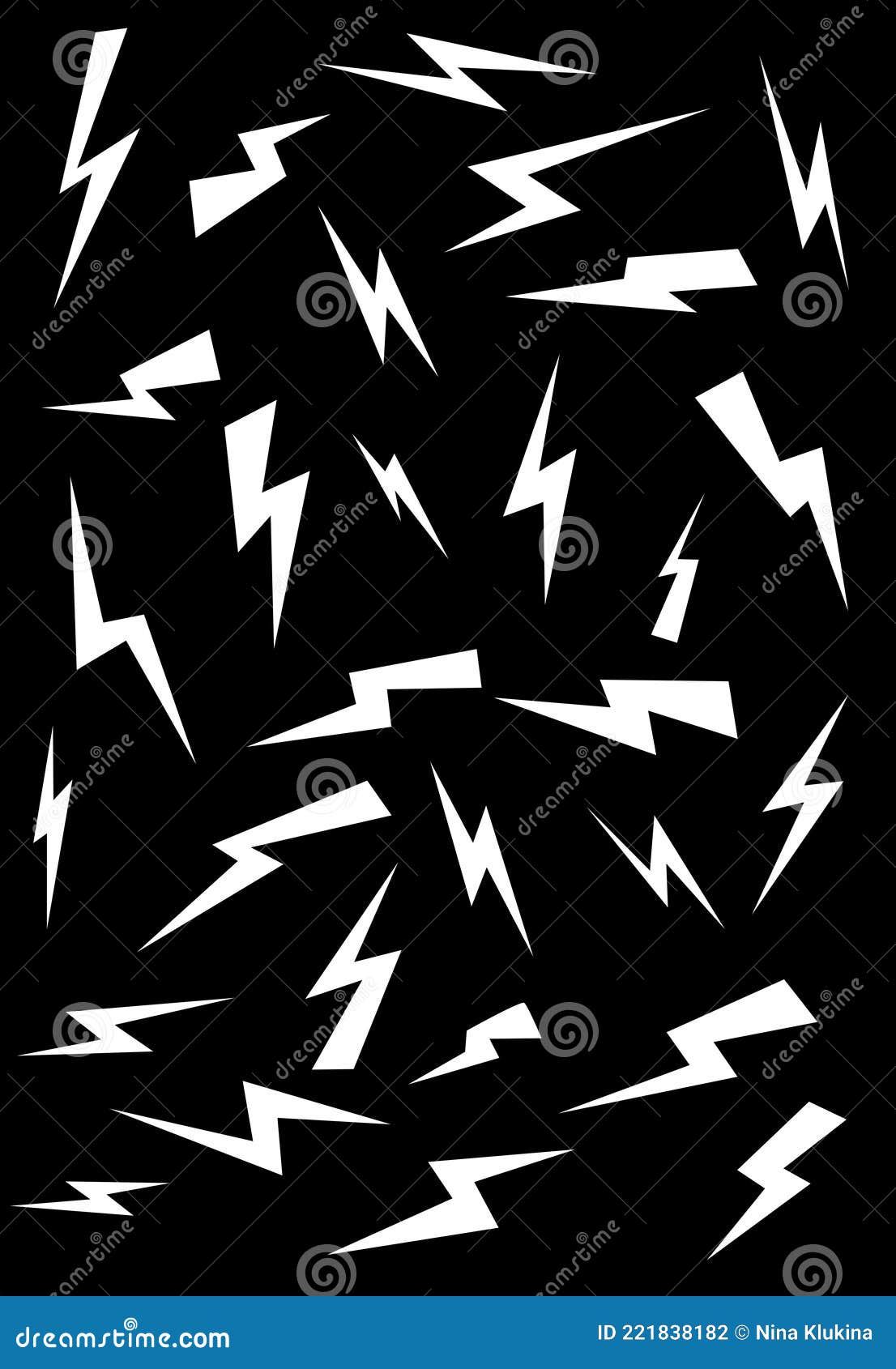 White Lightning Flash Bolt. Bright Light Effects. Thunderbolt On Dark ...