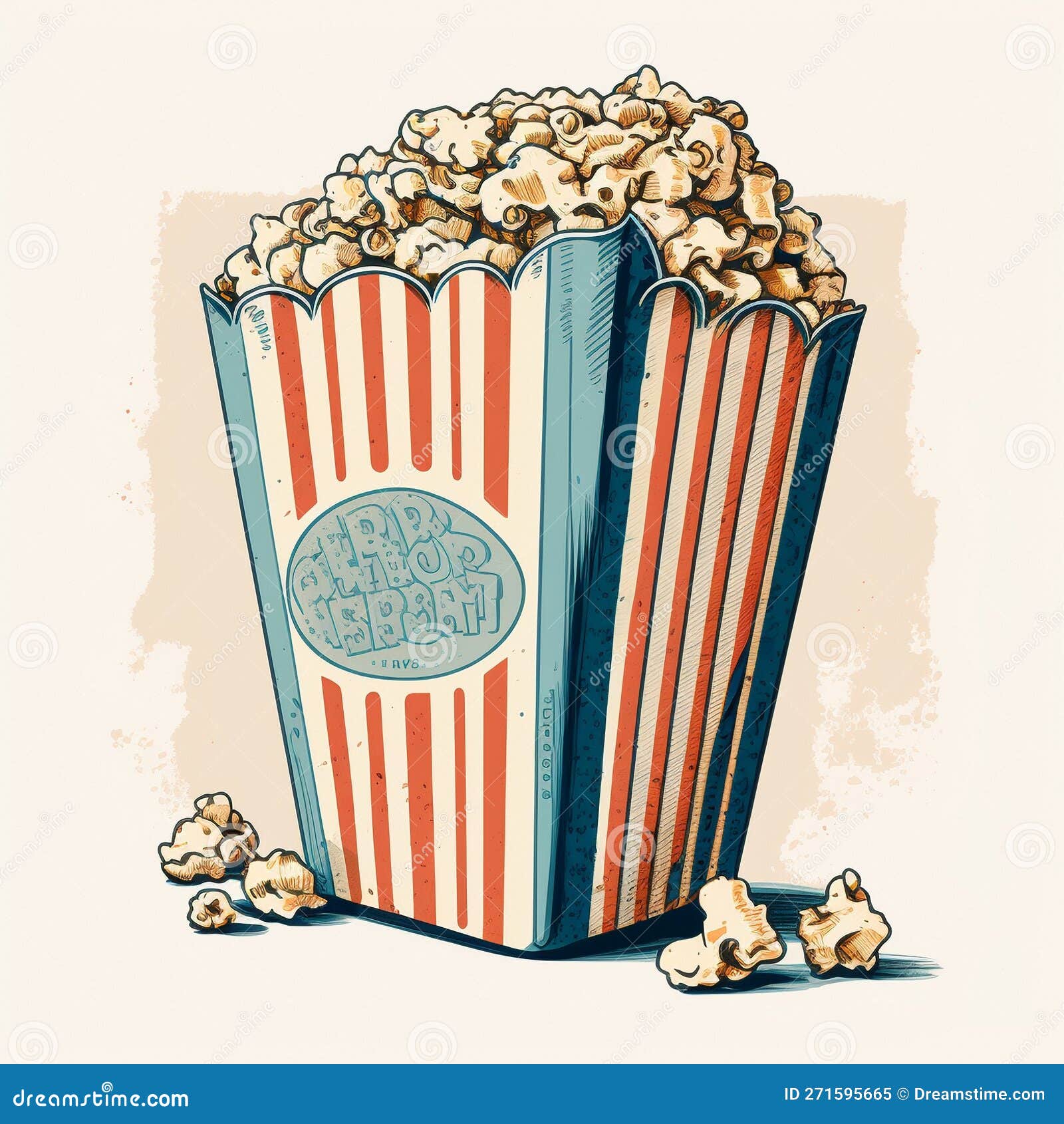 Graphic image of popcorn stock illustration. Illustration of cinema ...