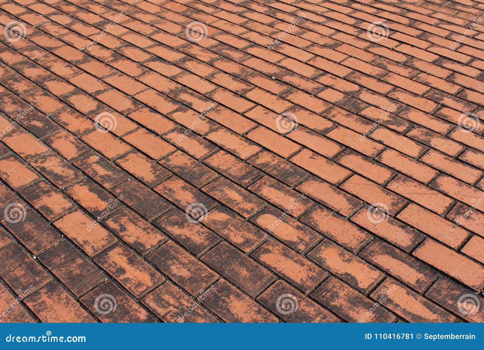 Red brick plaza stock image. Image of district, countryside - 110416781
