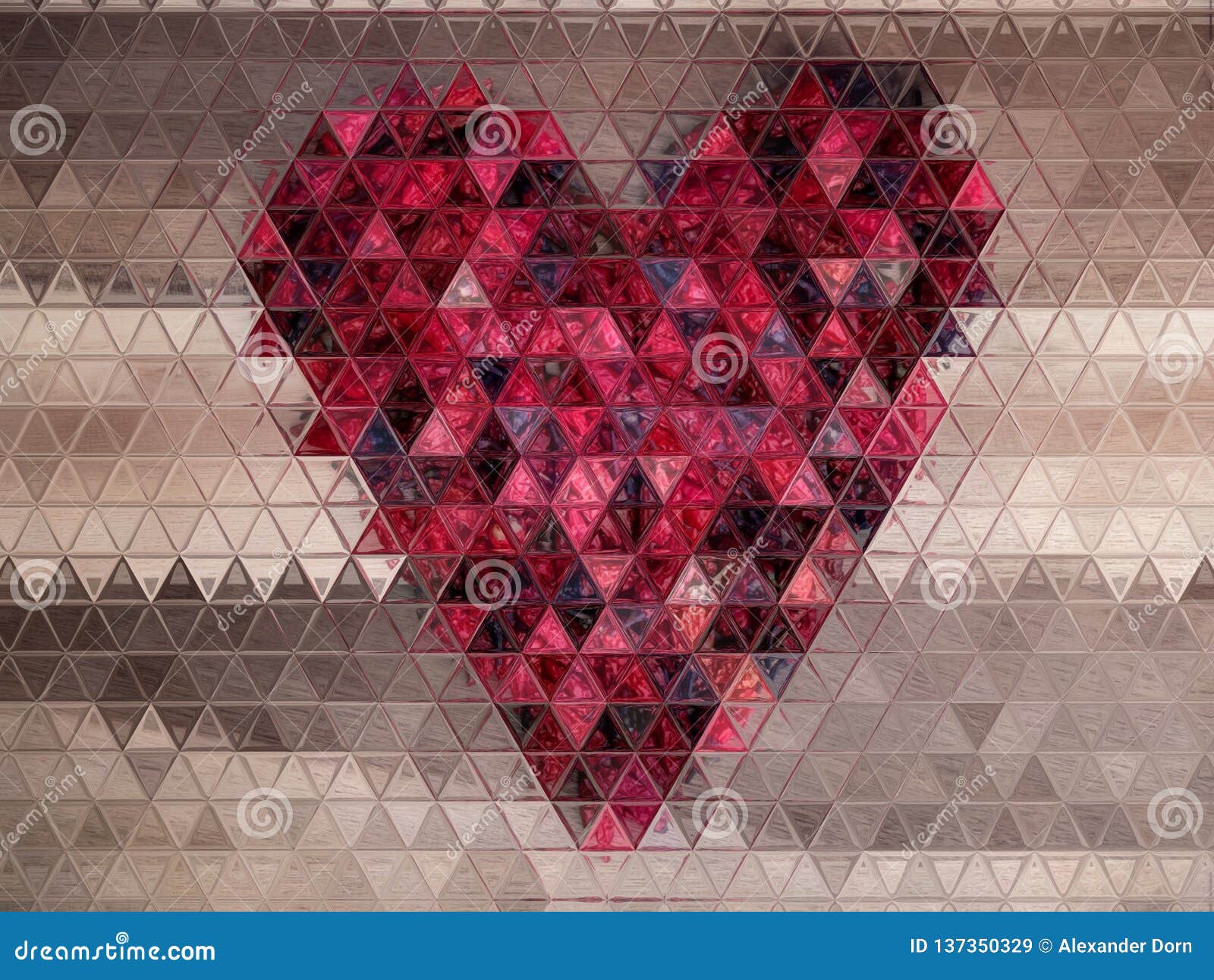 Graphic Image of Red Heart Design Abstract Stock Illustration ...