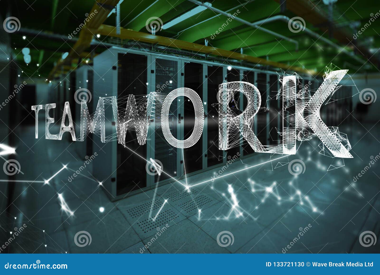 Composite Image of Graphic Image of Teamwork Text Stock Illustration ...
