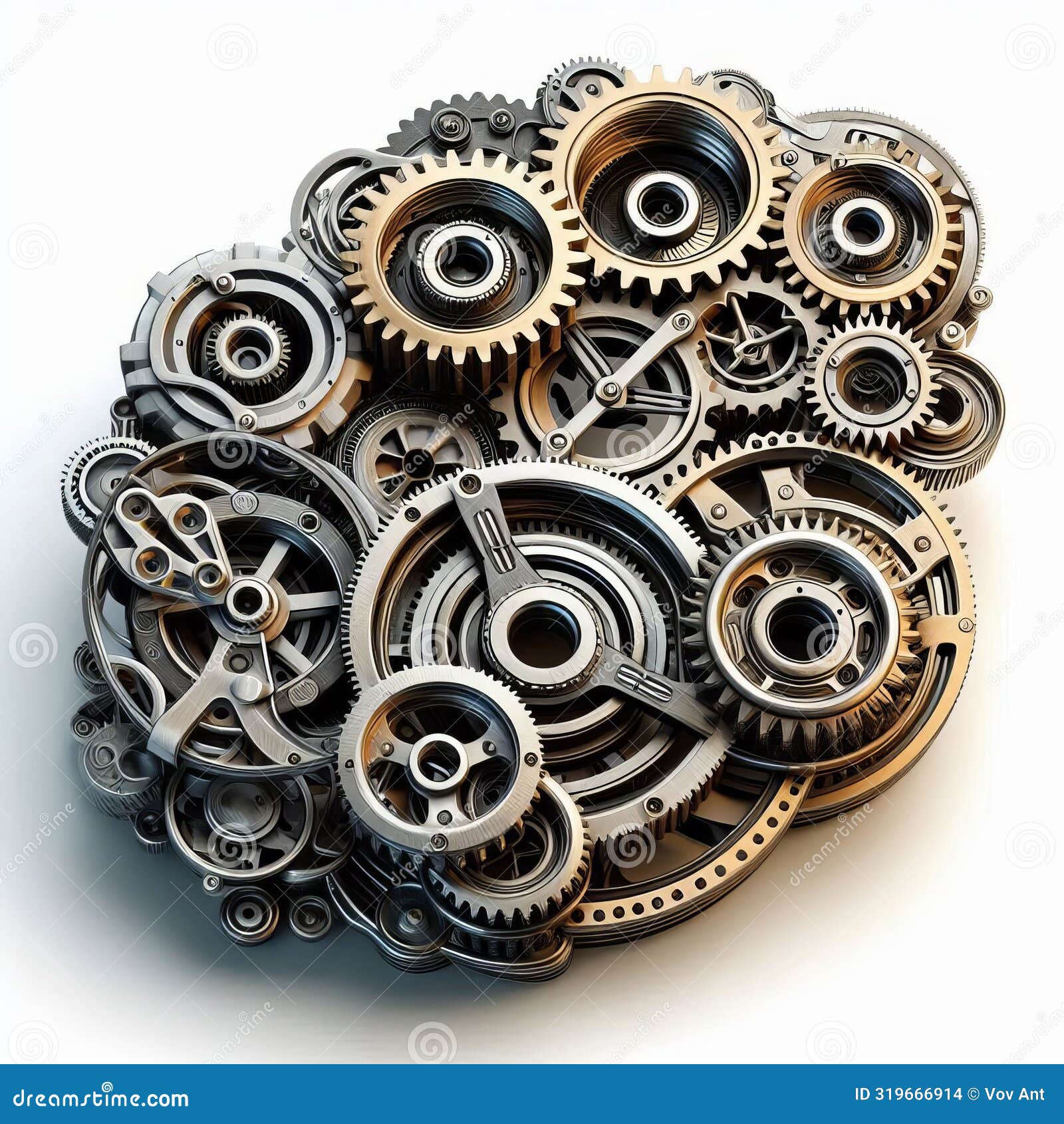 15 4. a Graphic of Interlocking Gears and Cogs in a Steampunk E Stock ...