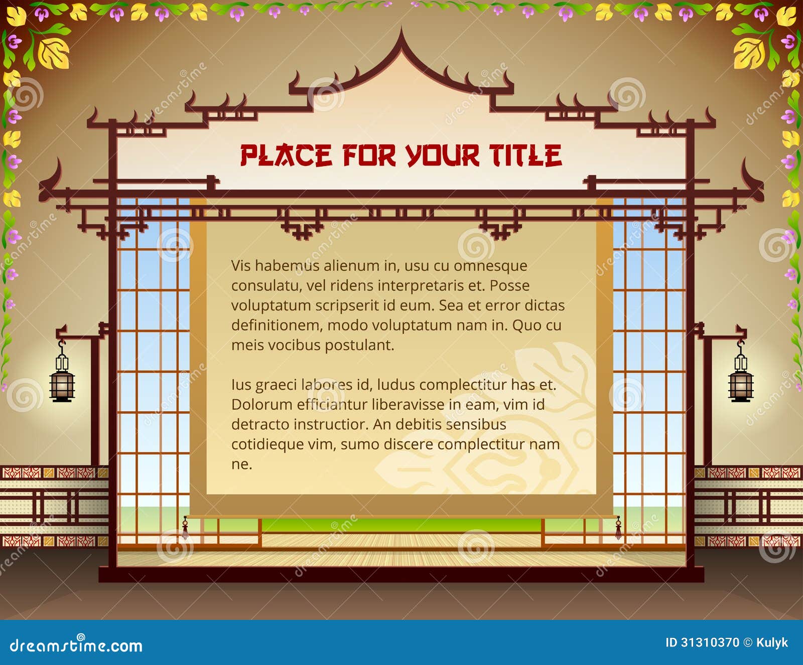 Graphic Layout With Traditional Thai Elements Stock Vector ...