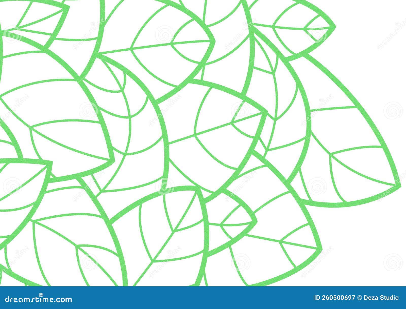 Pattern of Green Graphic Leaves Stock Illustration - Illustration of ...
