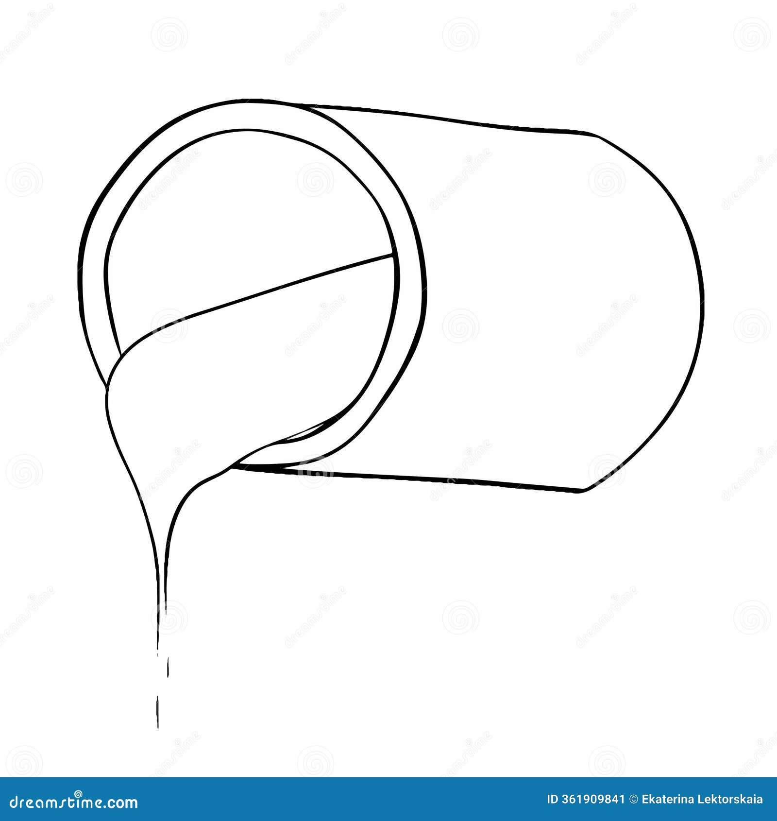 Graphic Line Liquid Paints Spouting from Can Vector Isolated on ...