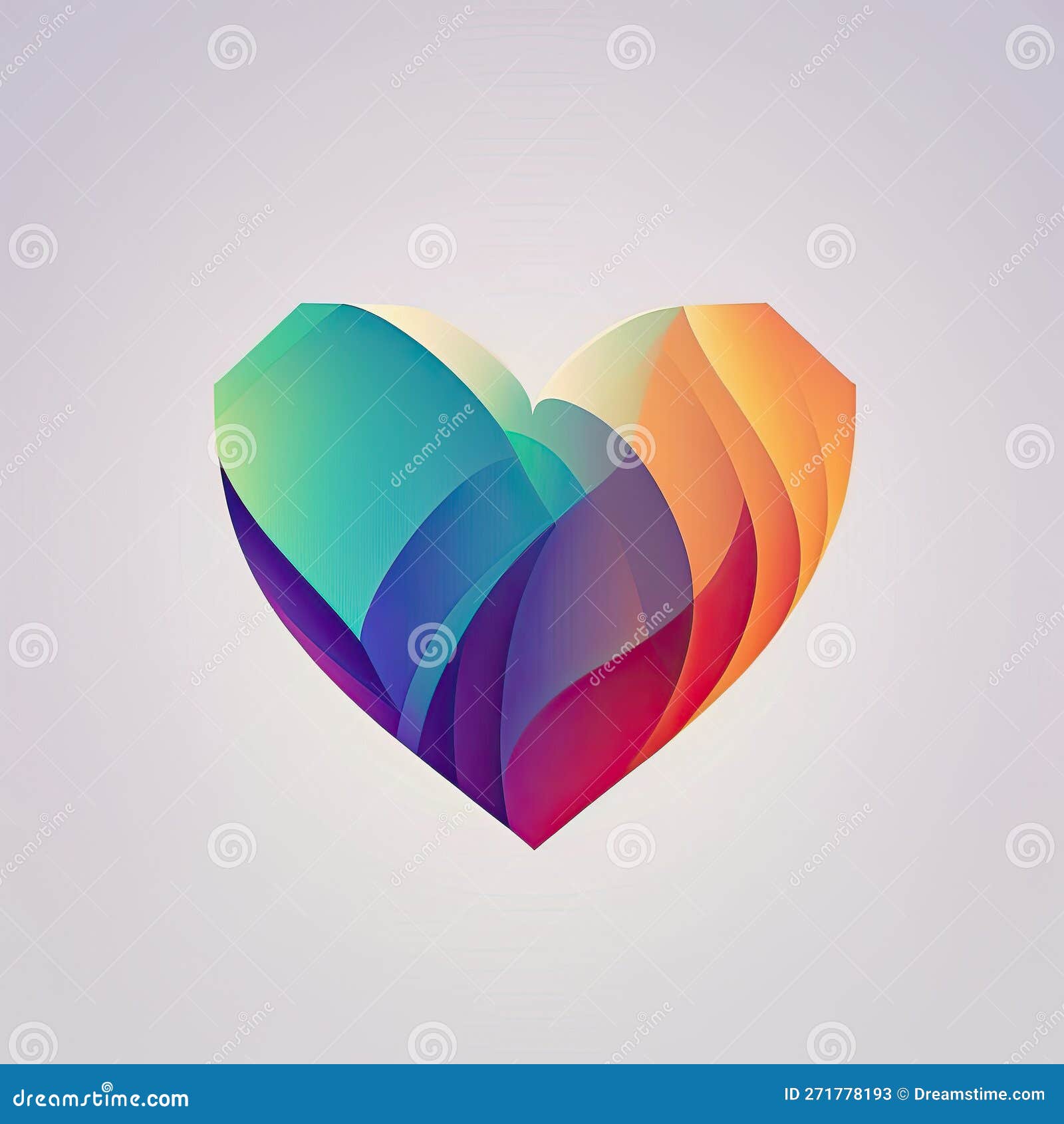 Graphic Logo of a Minimal Heart Shape, Generative Ai Stock Illustration ...