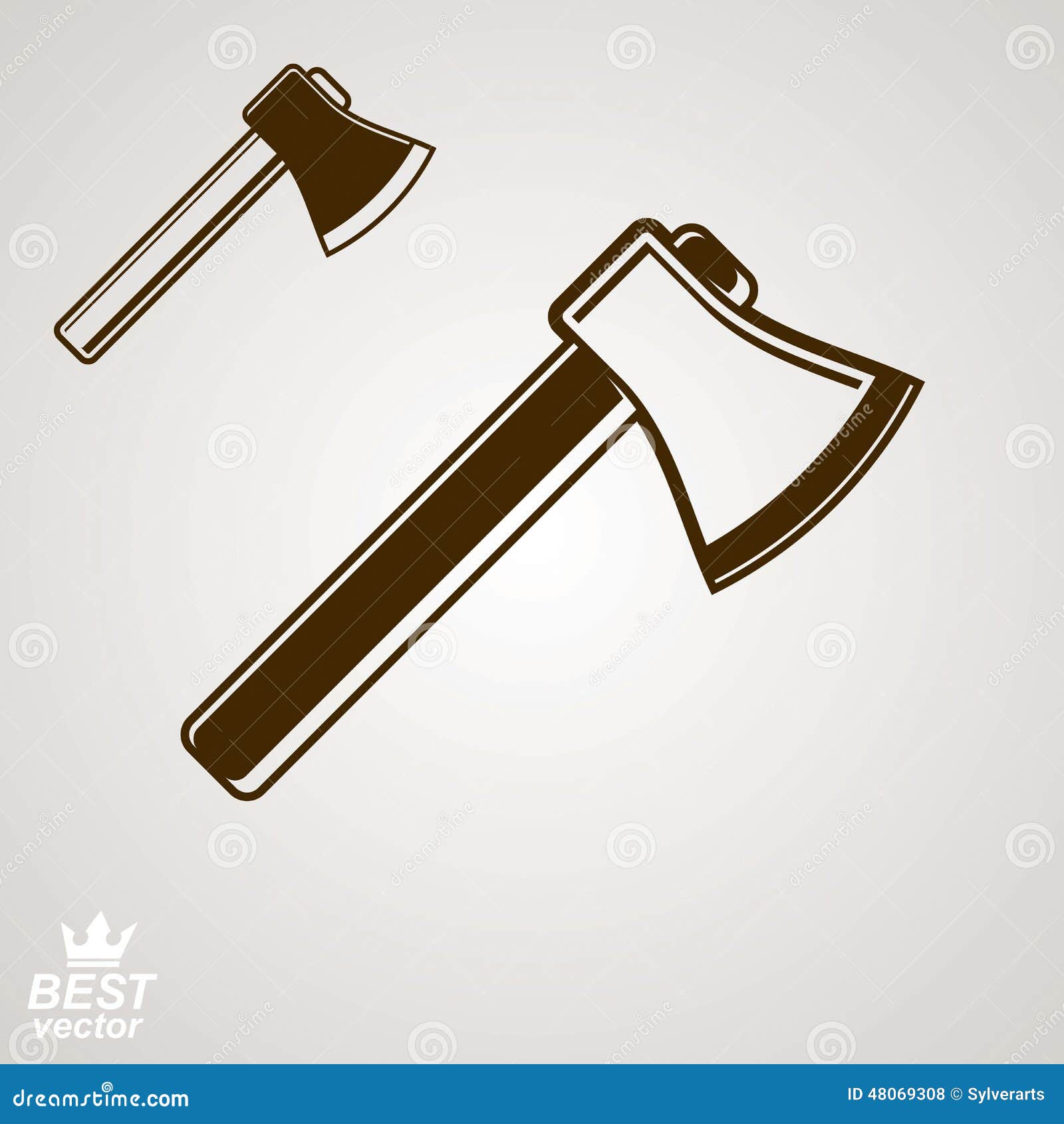 Graphic Manufacture Instrument, Classic Vector Realistic Axe, In ...