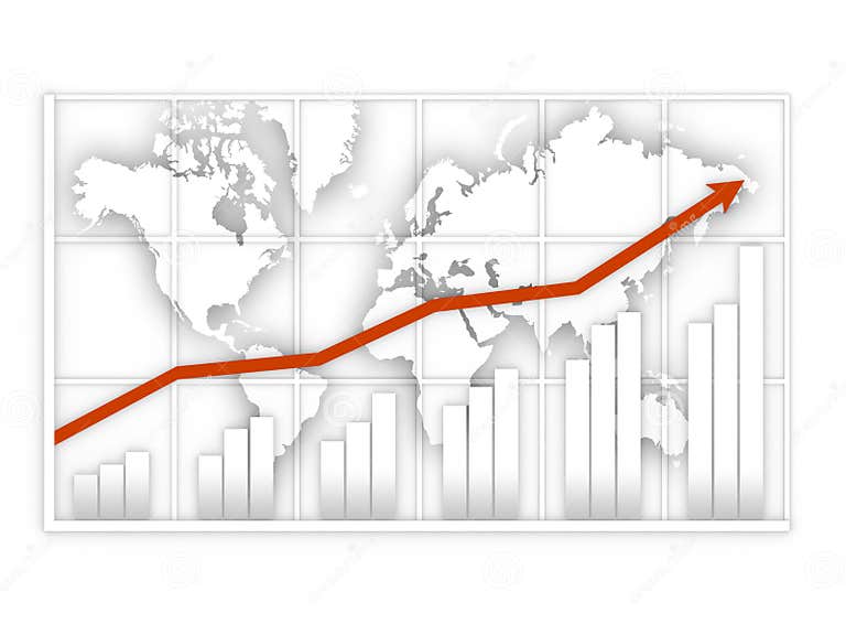 Graphic map with positive stock illustration. Illustration of concept ...