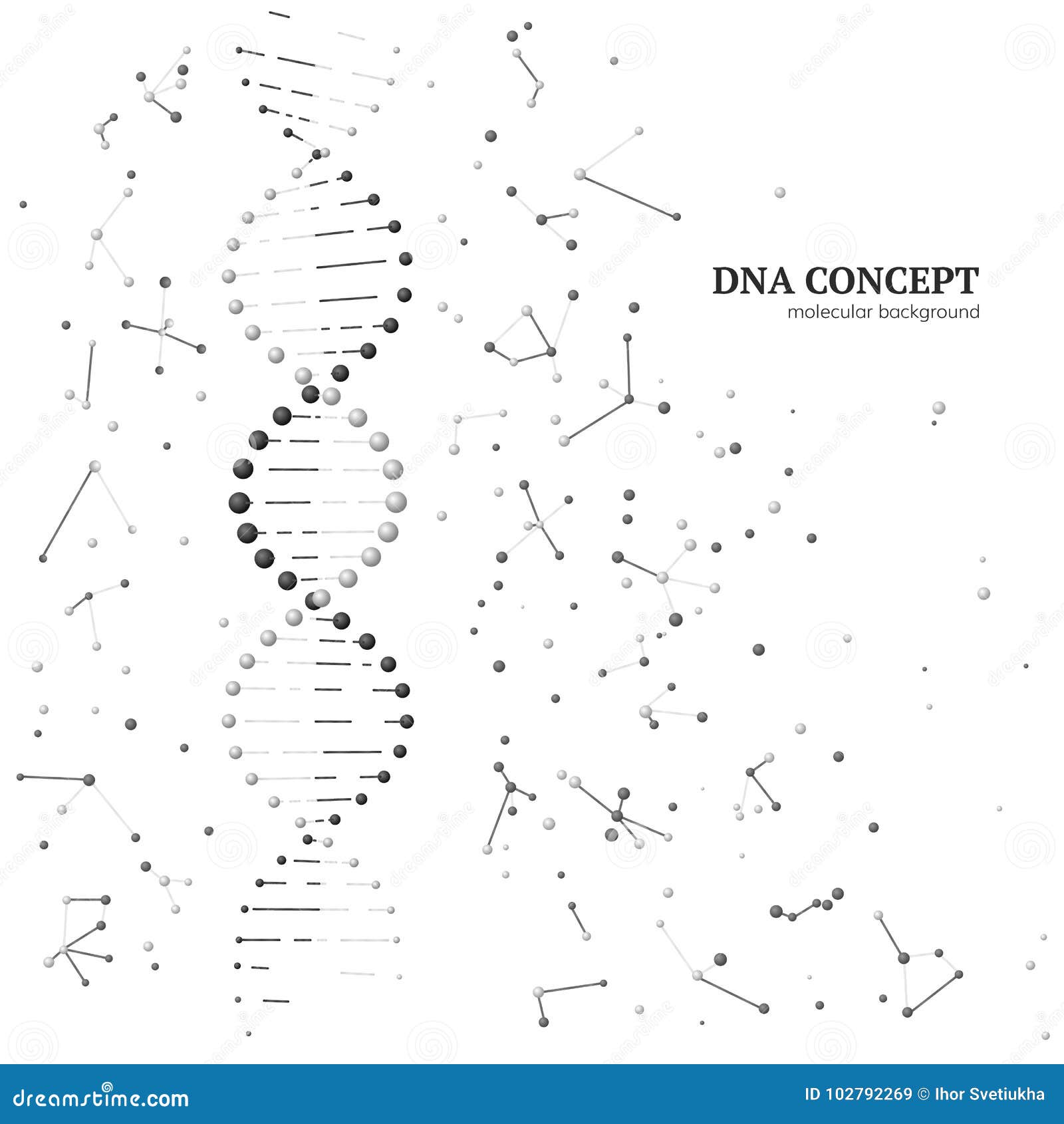 Graphic Model Molecule DNA. Molecular Background Stock Vector ...