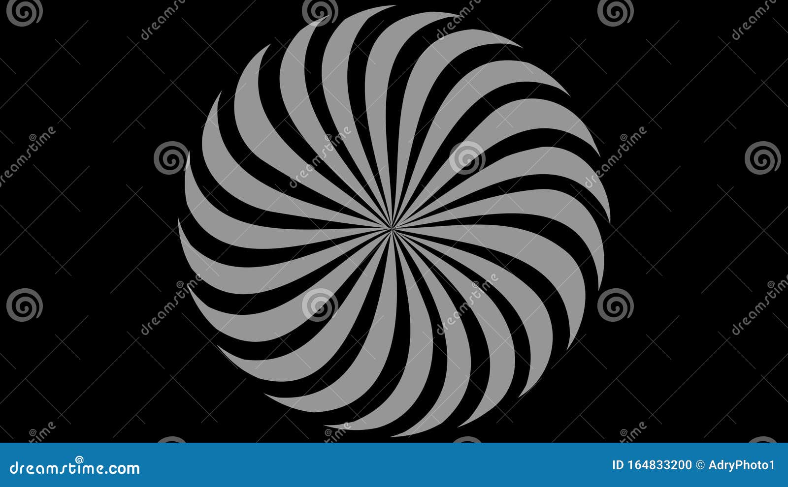 Graphic Object in Black and White with Stroboscopic and Hypnotic Effect ...