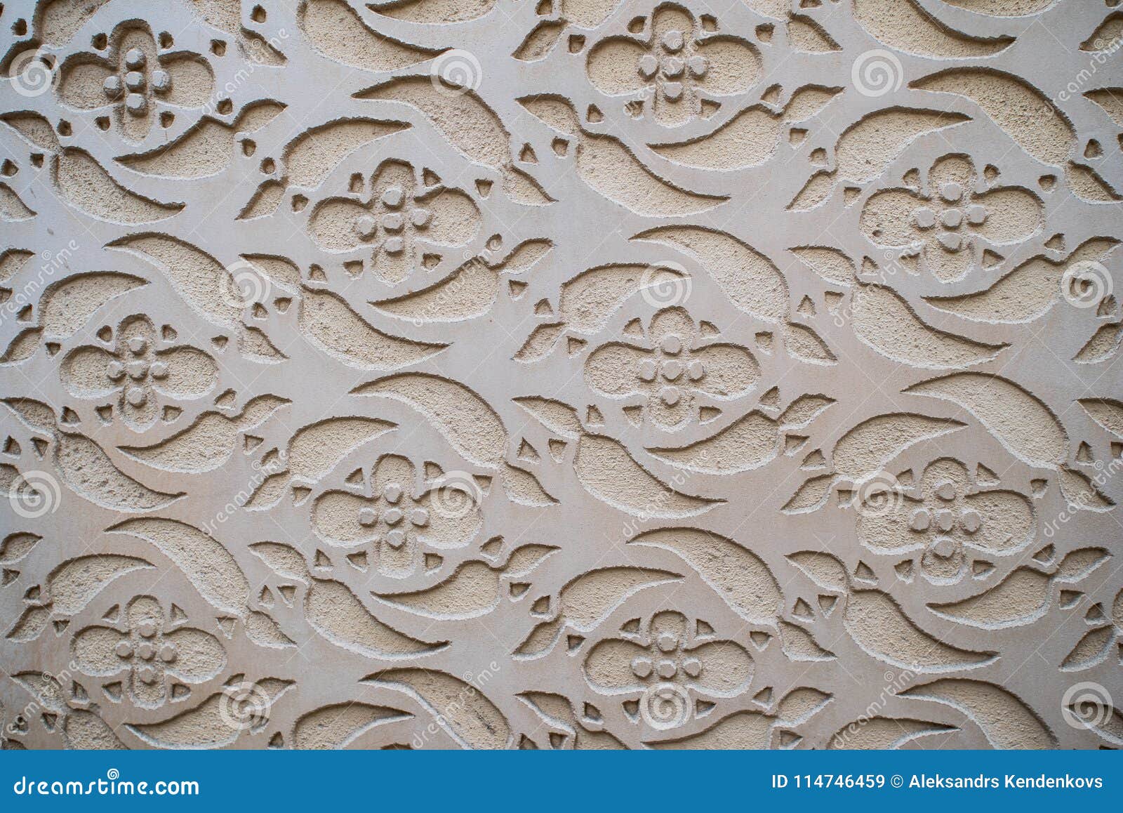 Graphic Ornament on the Wall. Spanish Pattern Style. Stock Image ...