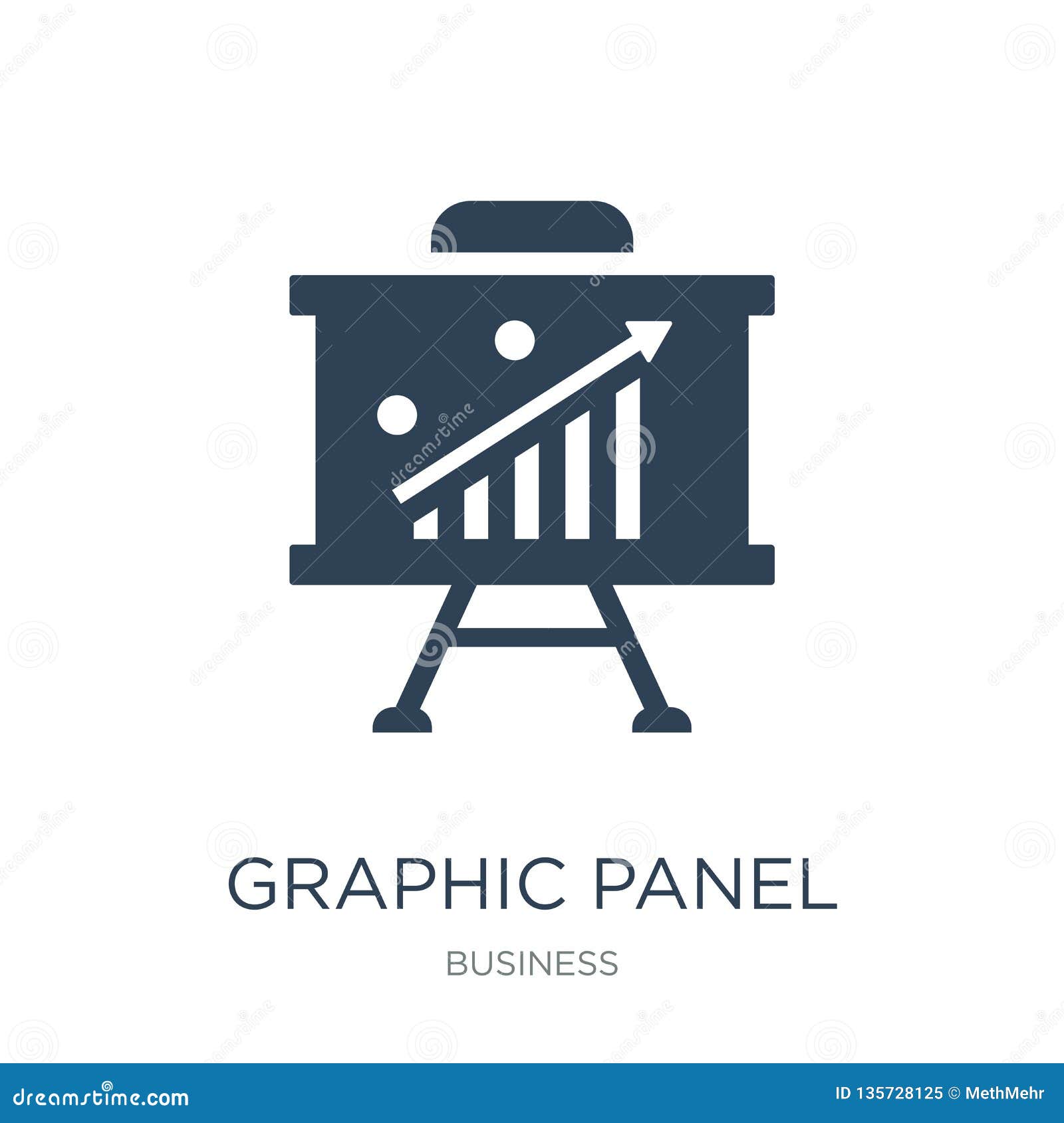 Graphic Panel Icon in Trendy Design Style. Graphic Panel Icon Isolated ...