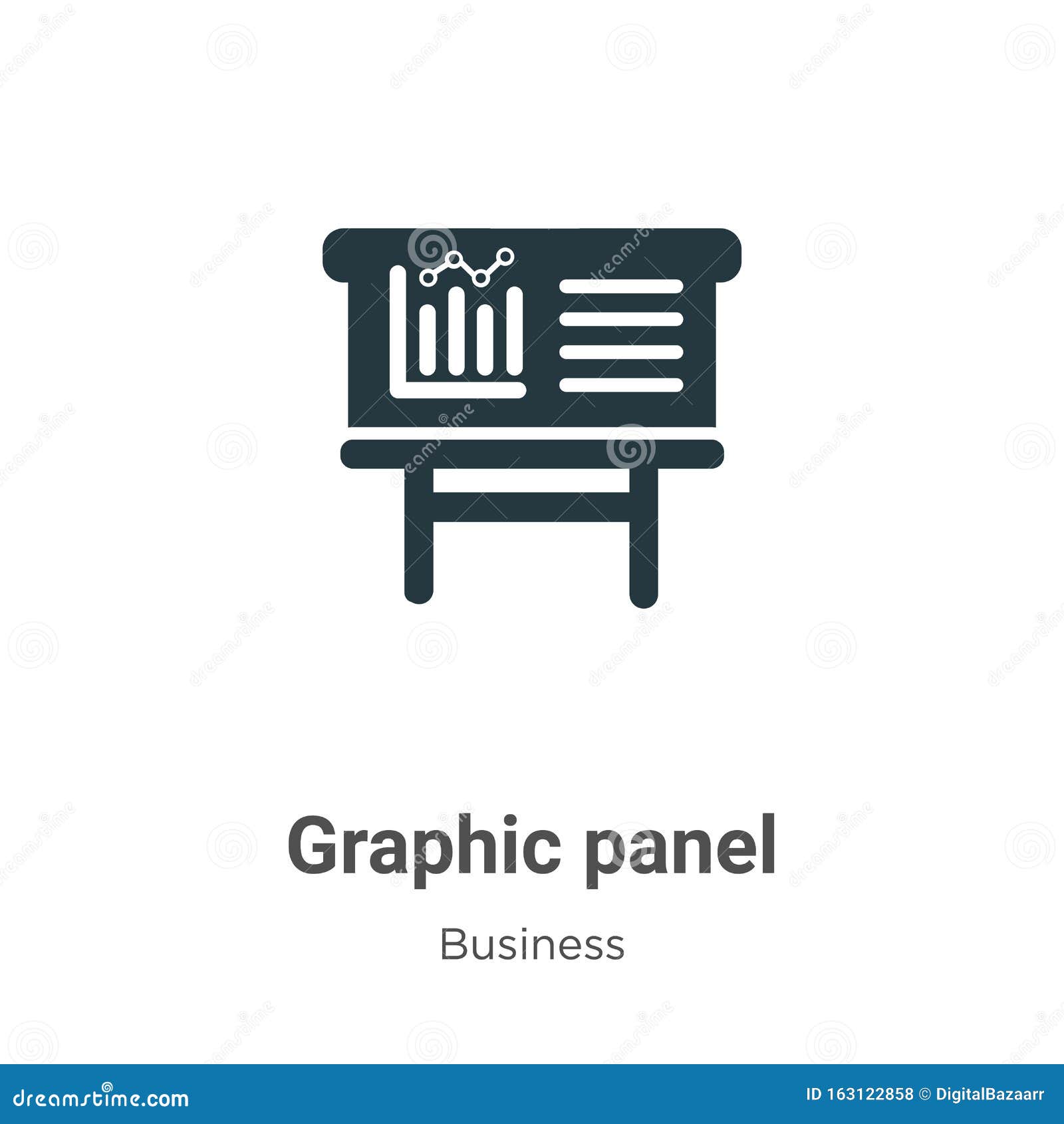 Graphic Panel Vector Icon on White Background. Flat Vector Graphic ...