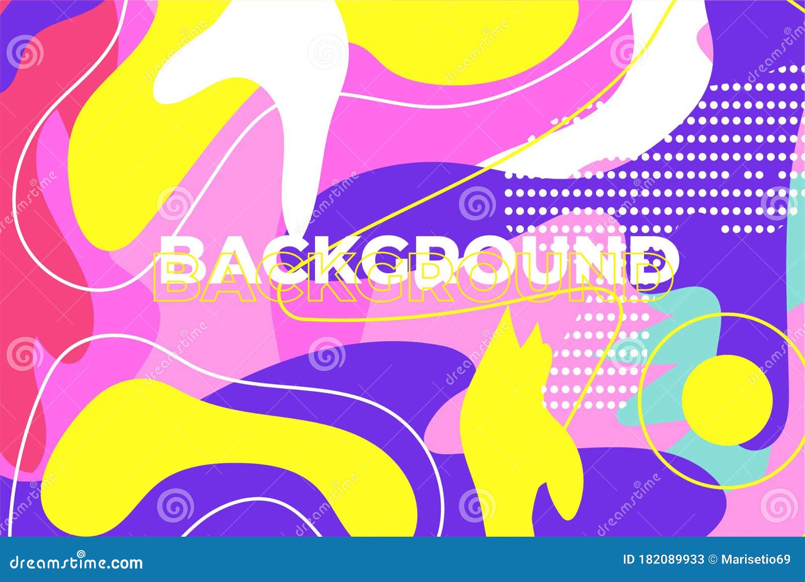 Graphic Pattern of Abstract Elements in Cyberpunk Colors for Poster and ...