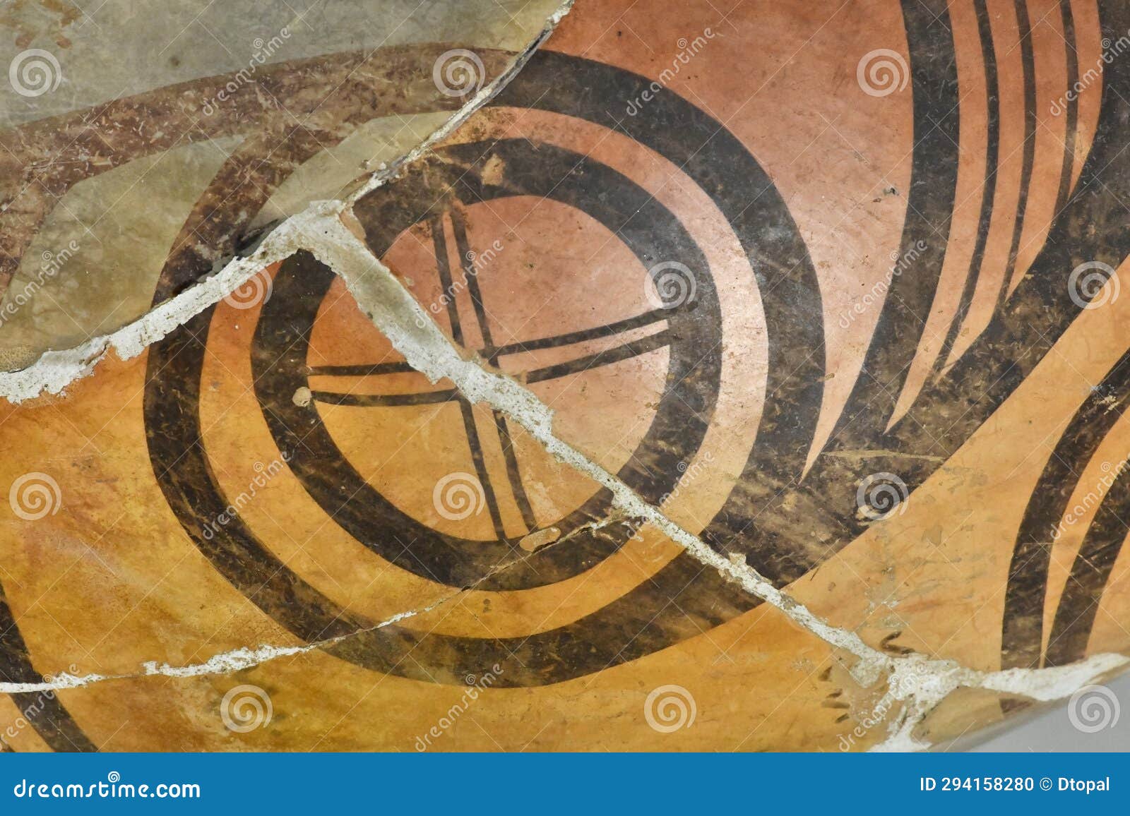 A Graphic Pattern on an Ancient Clay Vase Trypillia Culture Stock Photo ...
