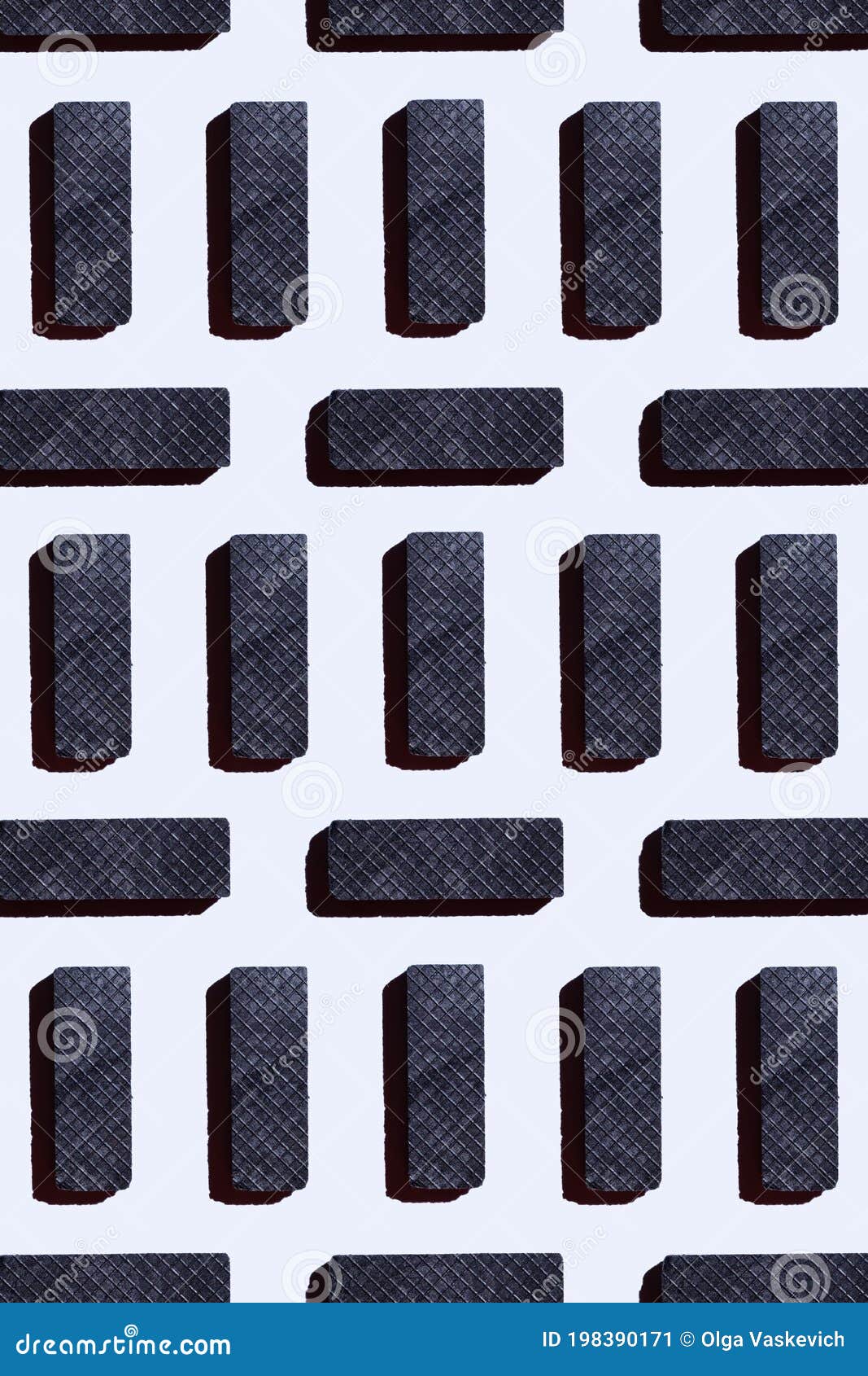 Graphic Pattern of Black Waffles on a White Background Stock Image ...