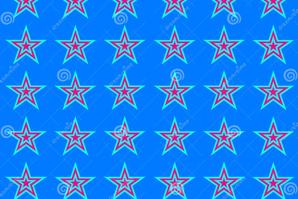 A Graphic Pattern of Colorful Star Shape in Front of Color Backdrop ...