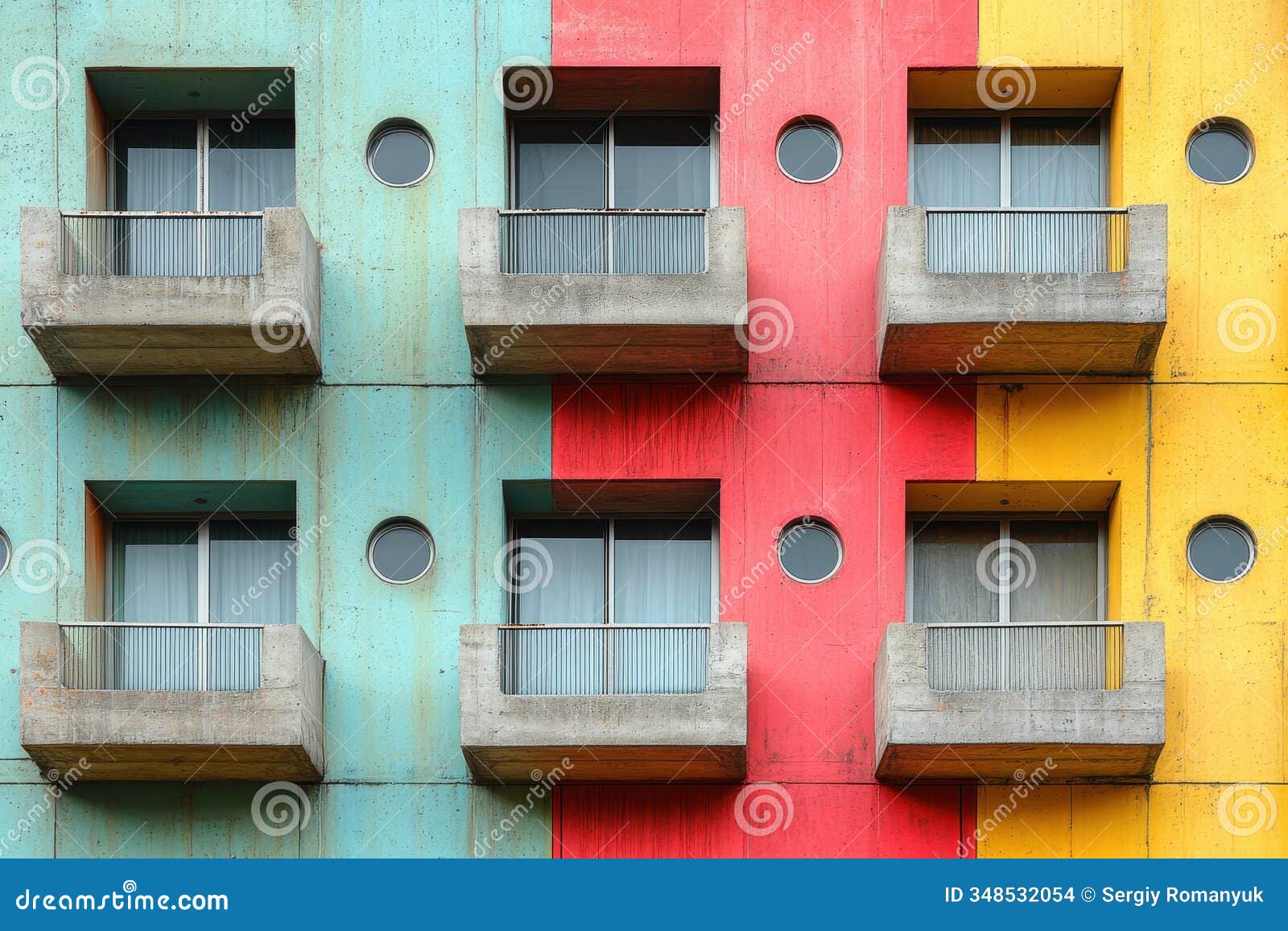 Graphic Pattern Inspired by Le Corbusier Featuring Primary Colors and ...