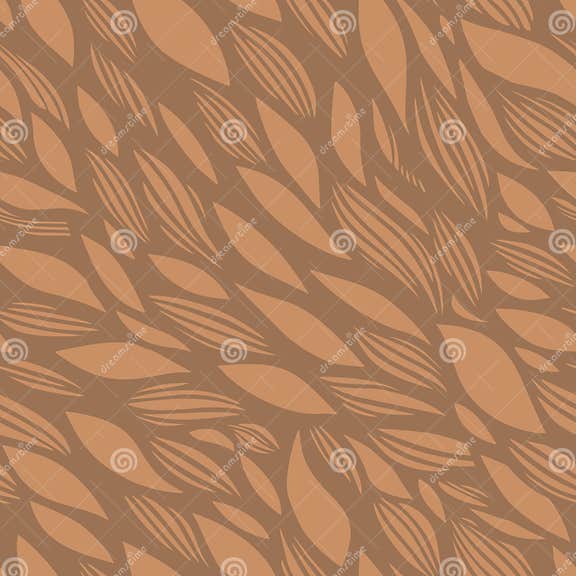 The Graphic Pattern of Leaves and Waves. Stock Vector - Illustration of ...