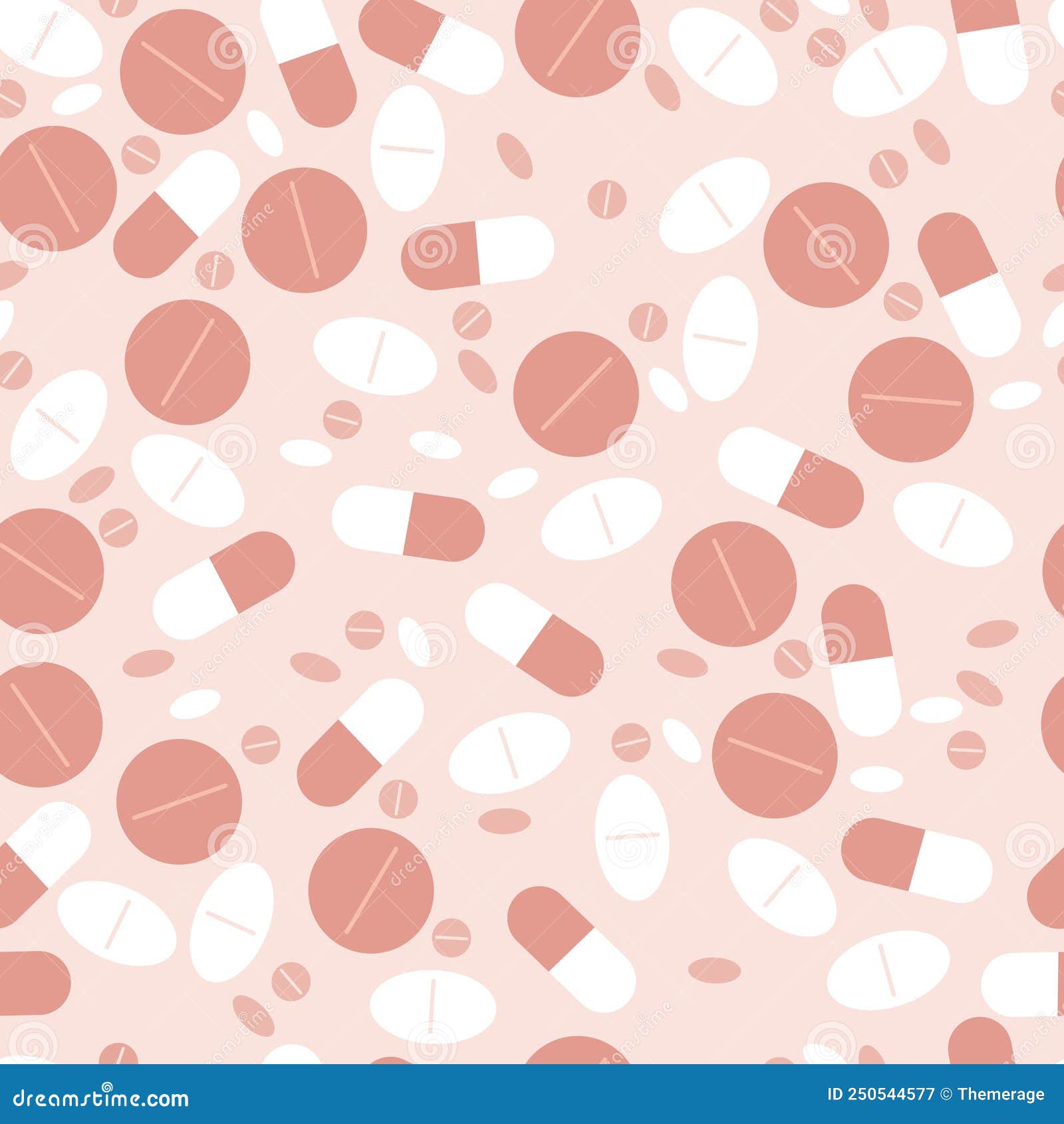 Graphic Pattern on a Medical Theme with the Image of Pills Stock Vector ...