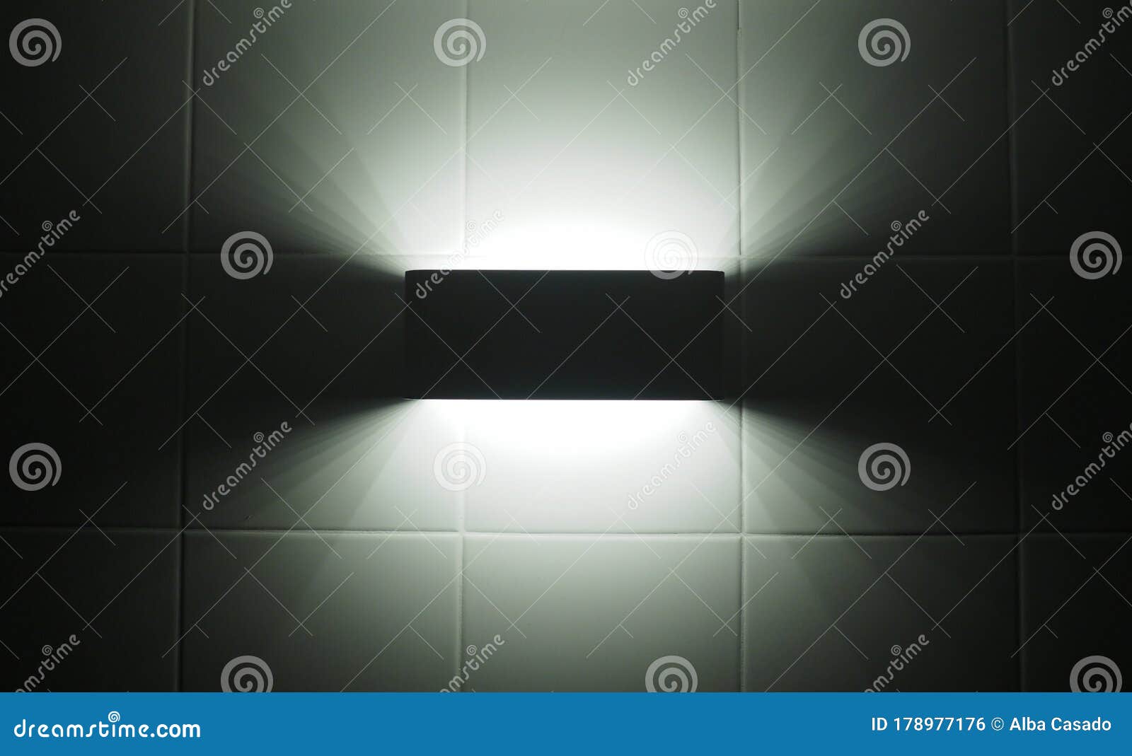 A Graphic Pattern of White Light on the Wall Stock Photo - Image of ...