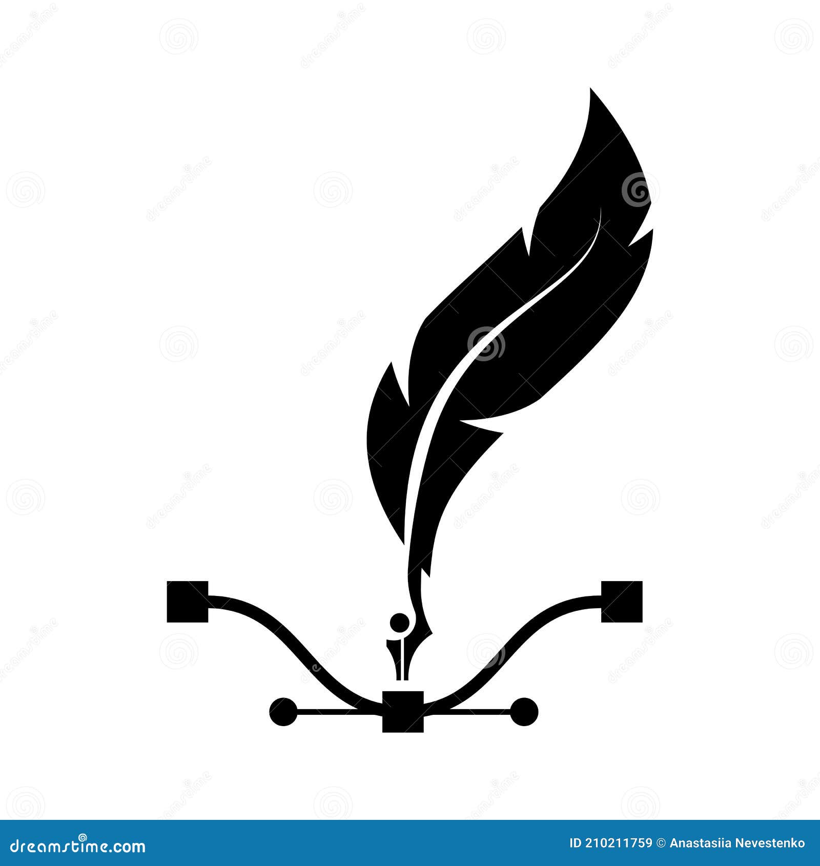 Graphic Pen Flat Icon. Pen Tool Cursor Stock Vector - Illustration of ...