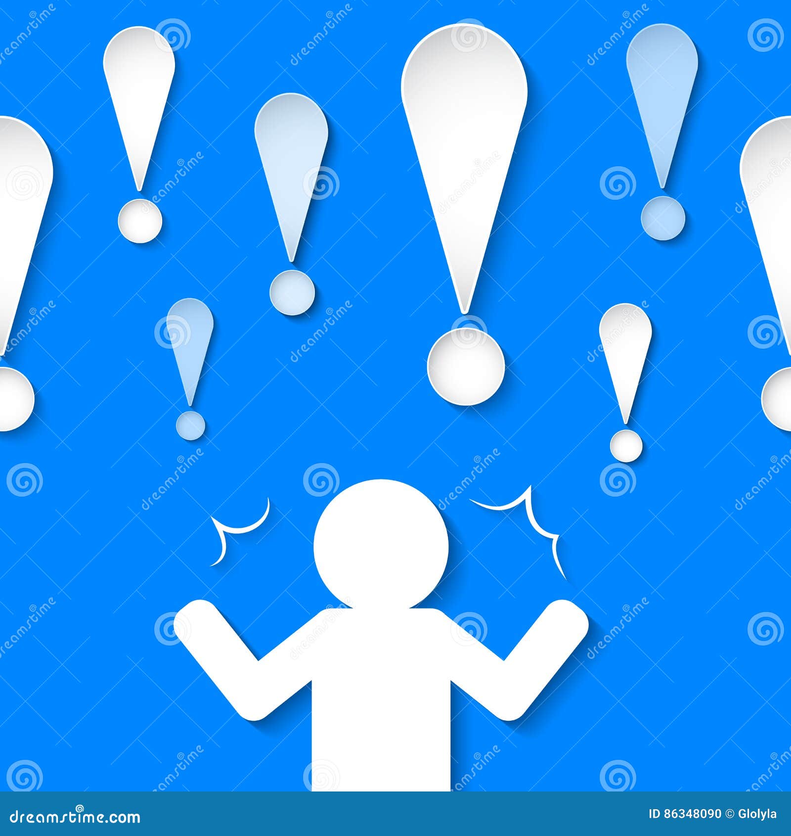 Graphic of People with Many Exclamation Mark. Stock Vector ...