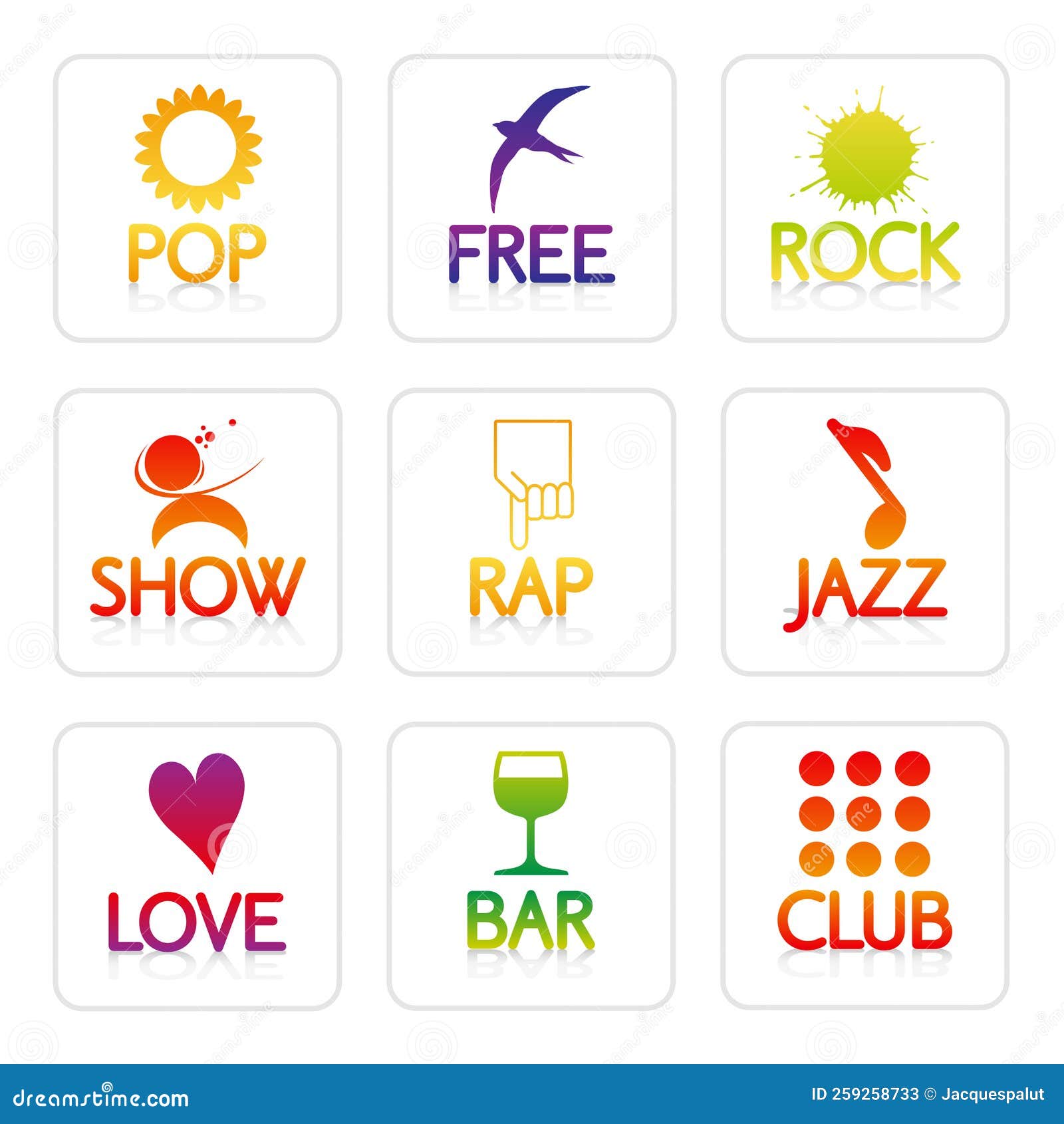 Graphic Pictograms on White Background Stock Vector - Illustration of ...