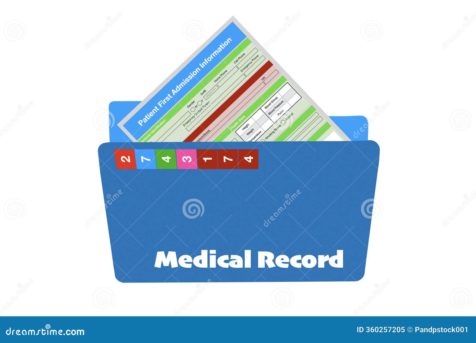Patient Folder Icon Outline Vector. Medical Office | CartoonDealer.com ...
