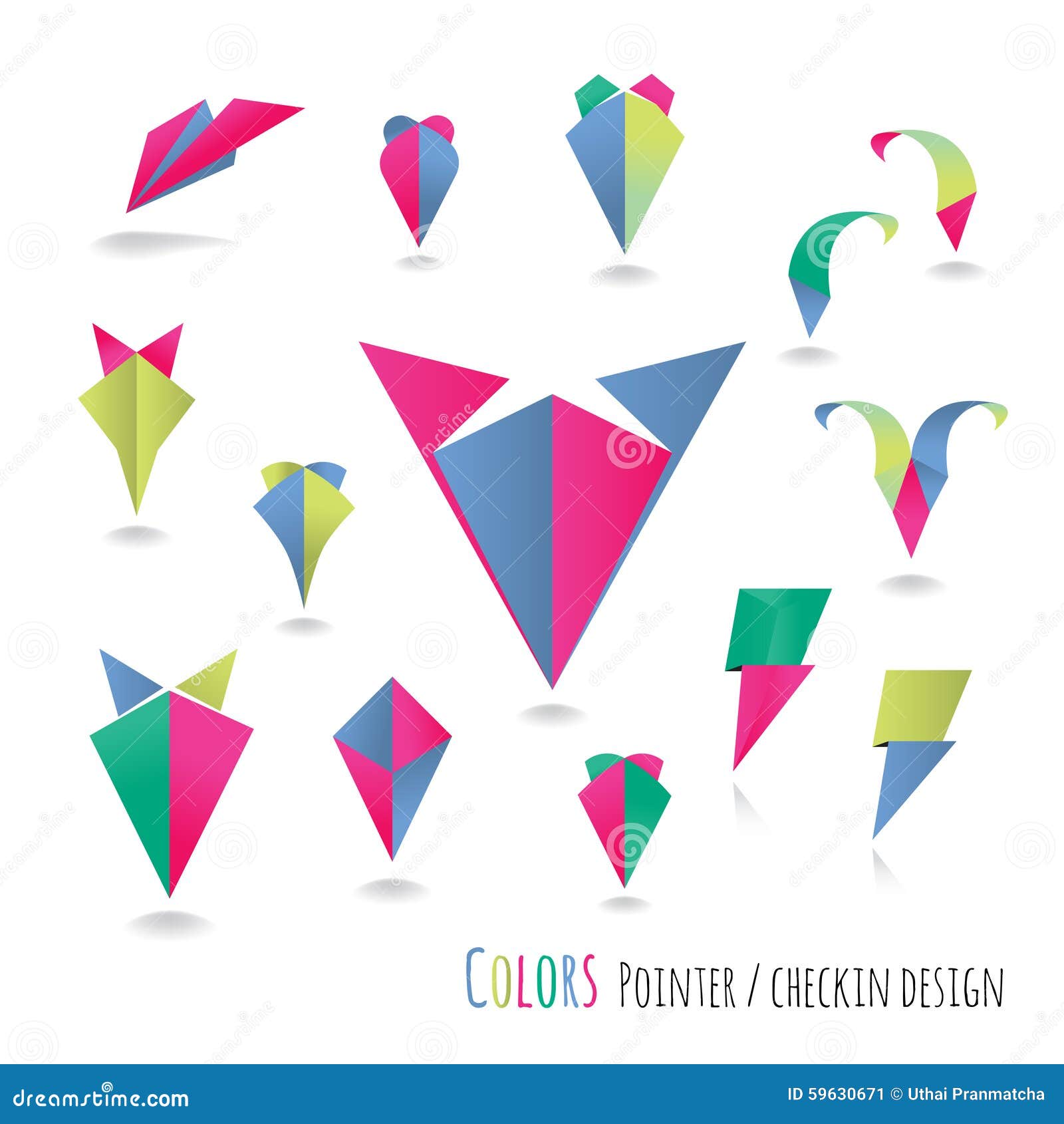 Graphic Pointer or Check-in Icon Stock Vector - Illustration of vector ...