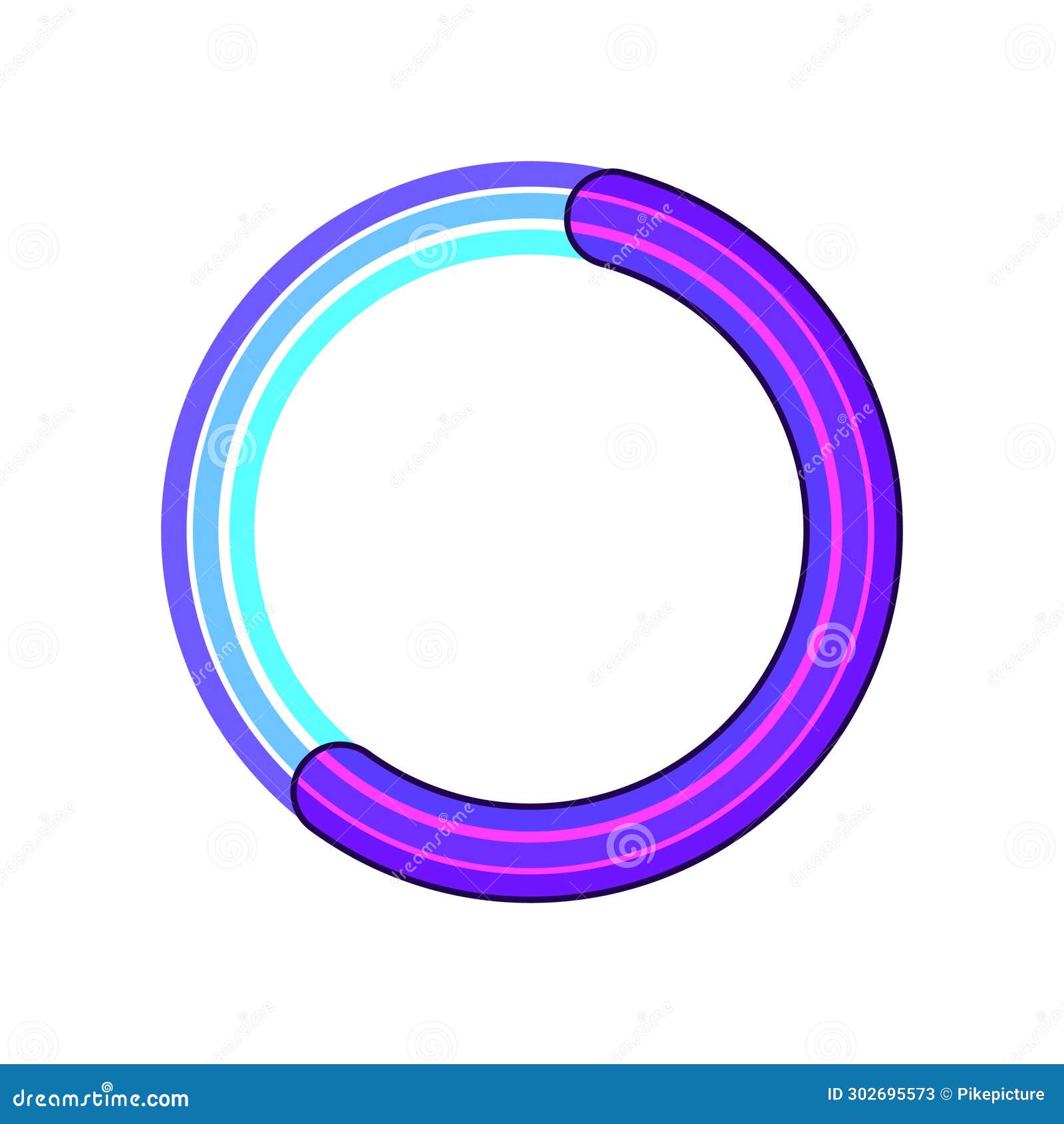 Graphic Progress Bar Round Cartoon Vector Illustration Stock ...