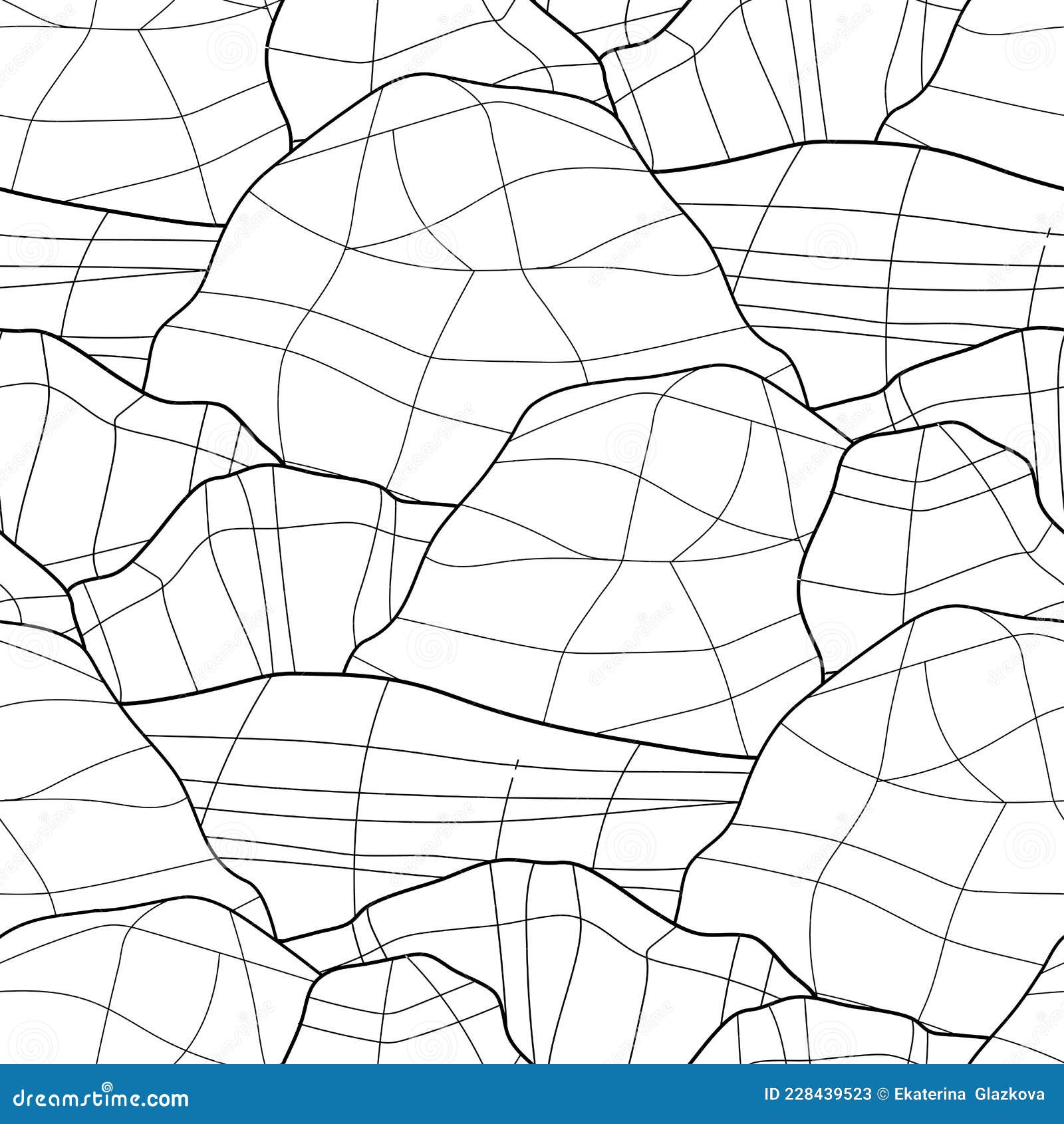 Graphic Repeated Seamless Pattern of Faced Stones. Stock Vector ...