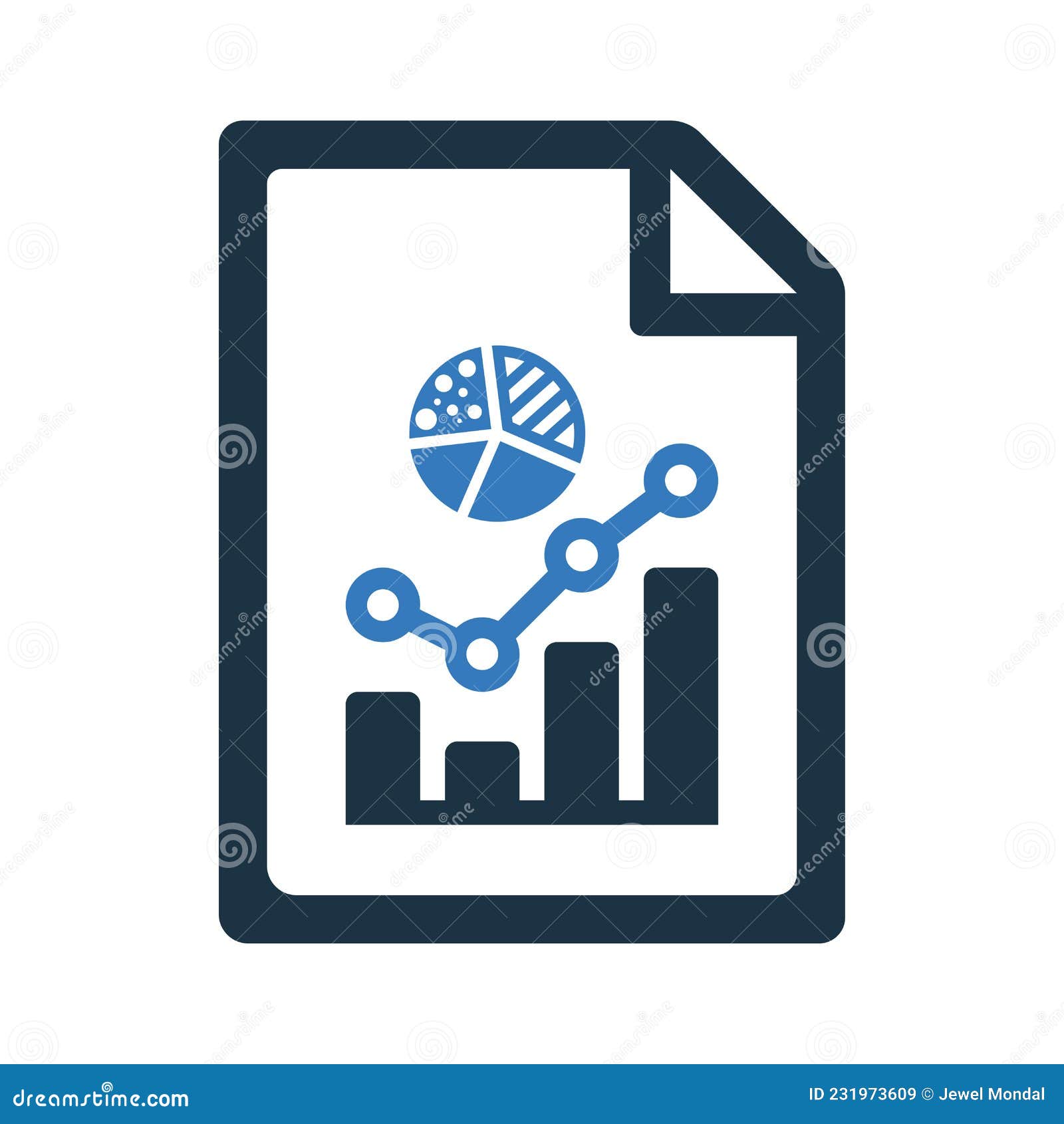 Graphic, Report, Analysis Icon. Simple Vector Design Stock Illustration ...