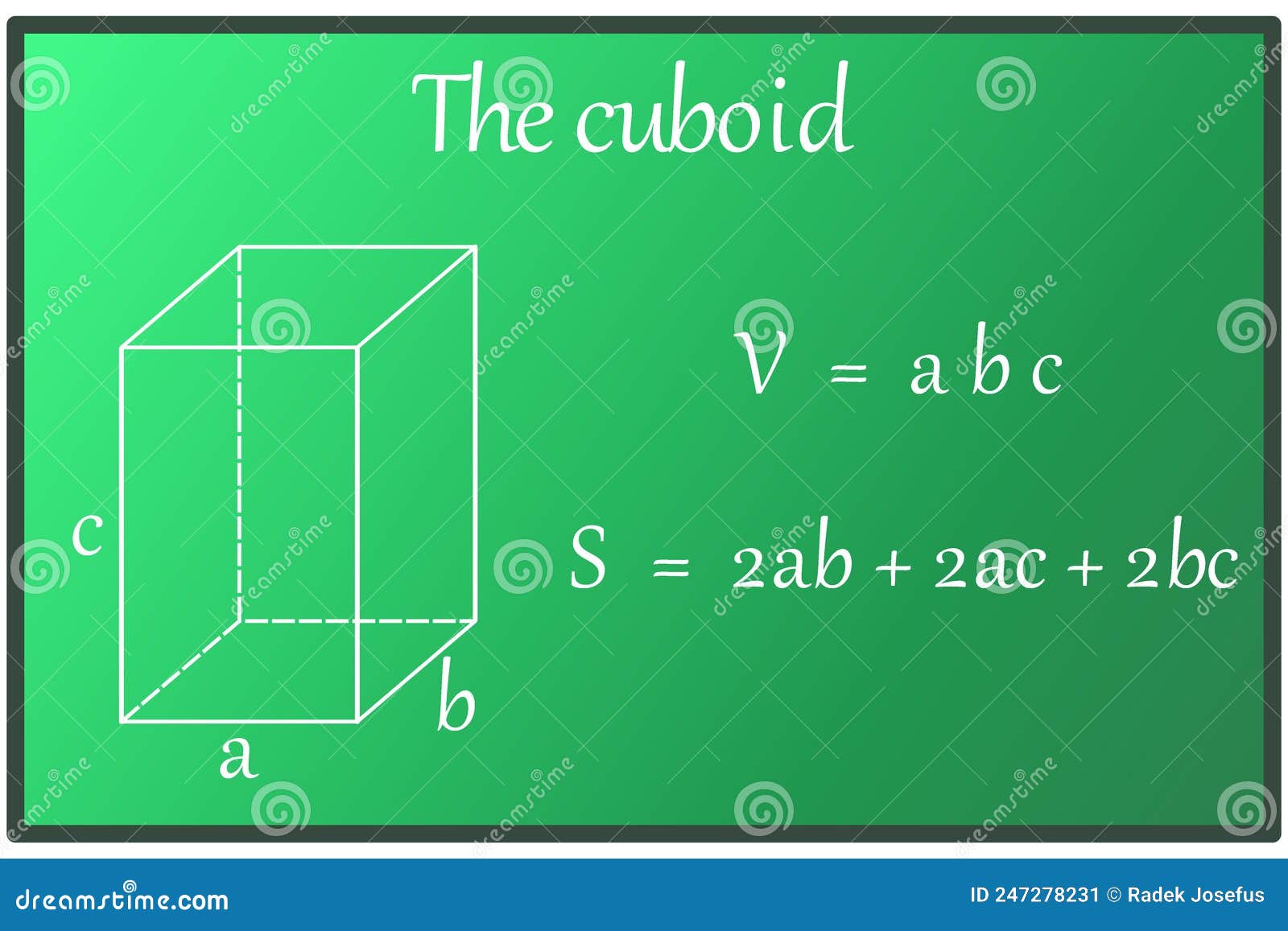 Green Cuboid Basic Simple 3d Shapes Isolated On White Background ...