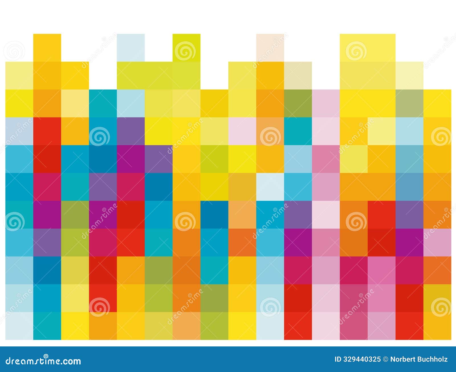 Graphic Representation of Colored Squares, Isolated Illustration Stock ...