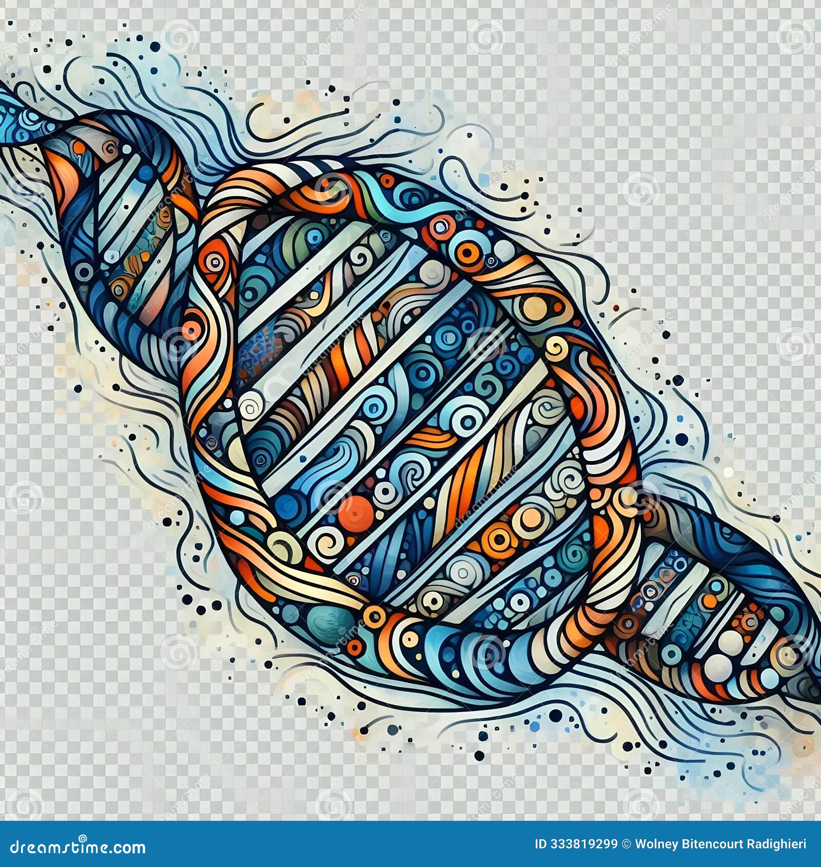 Artistic Image of the Dna Double Helix Stock Illustration ...