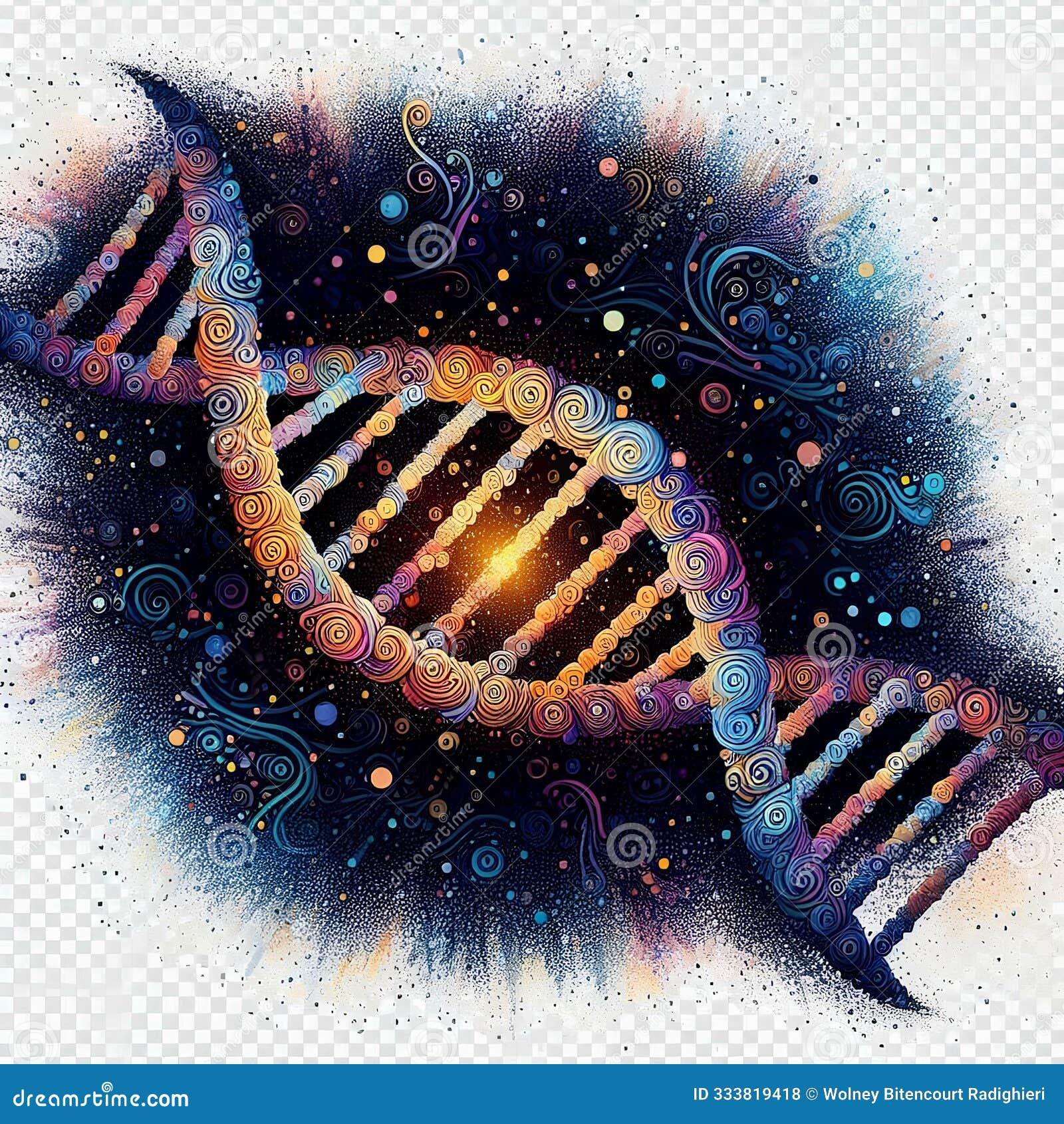 Artistic Image of the Dna Double Helix Stock Illustration ...