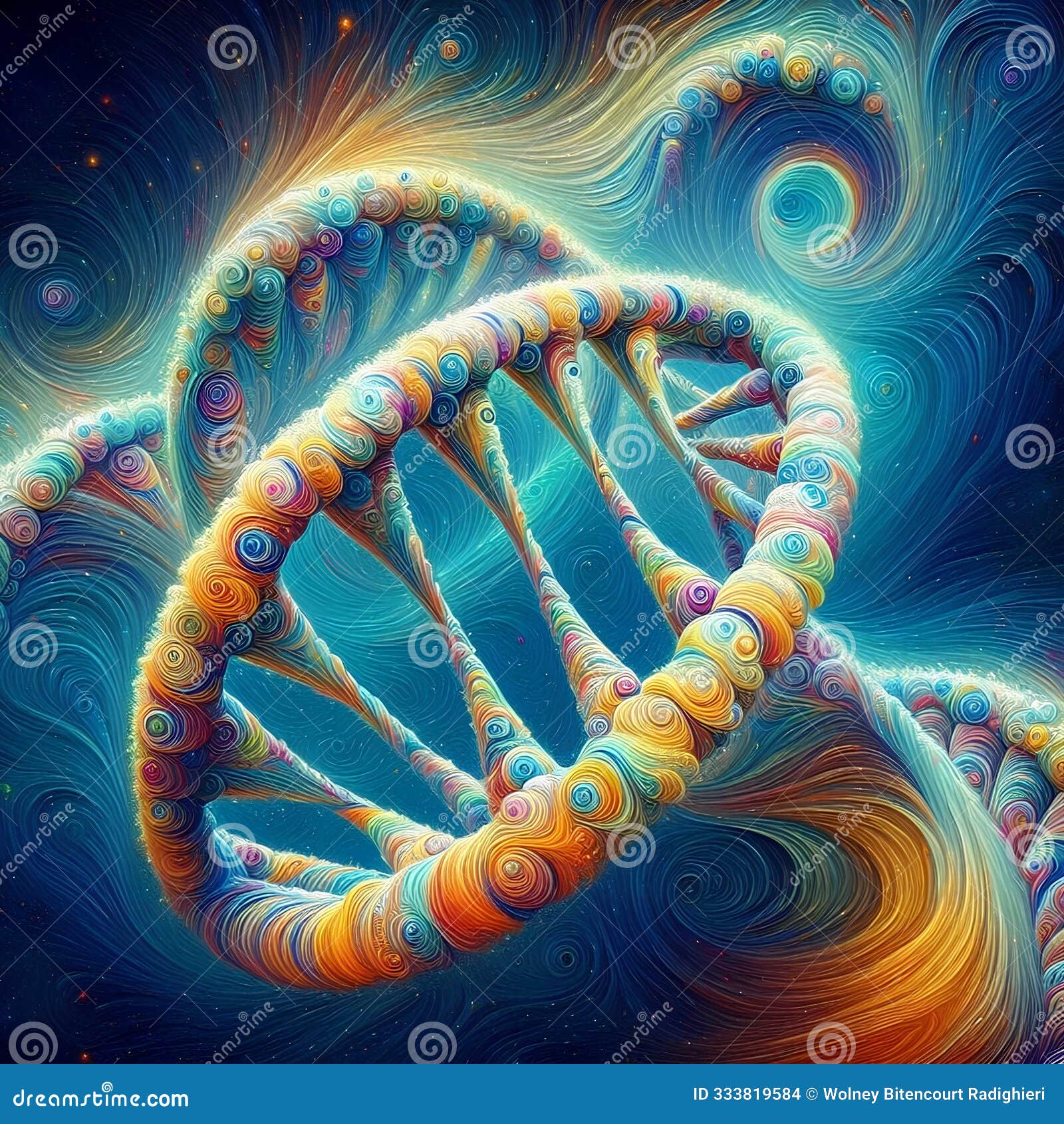 Artistic Image of the Dna Double Helix Stock Illustration ...