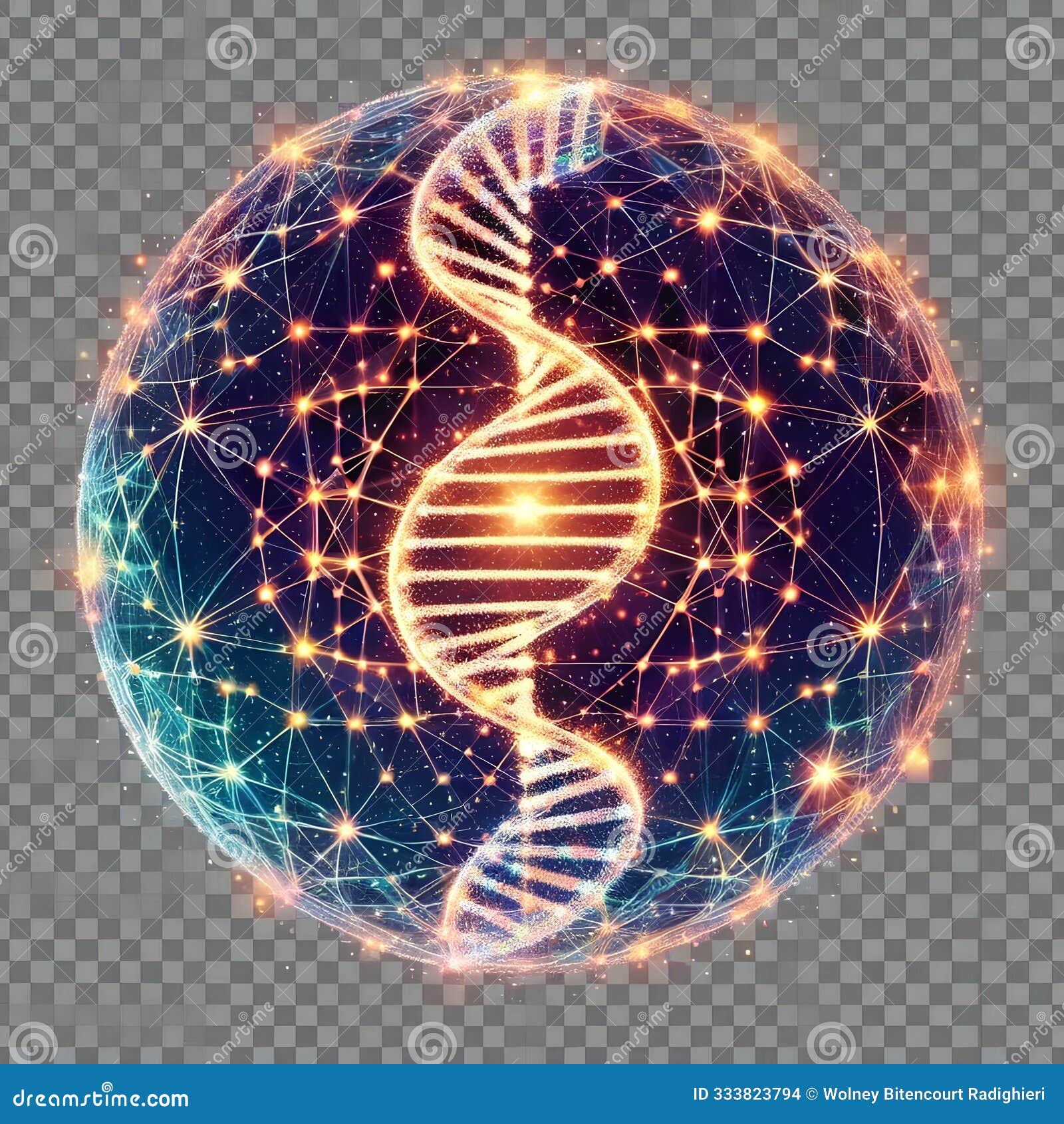 Artistic Image of the Dna Double Helix Stock Illustration ...