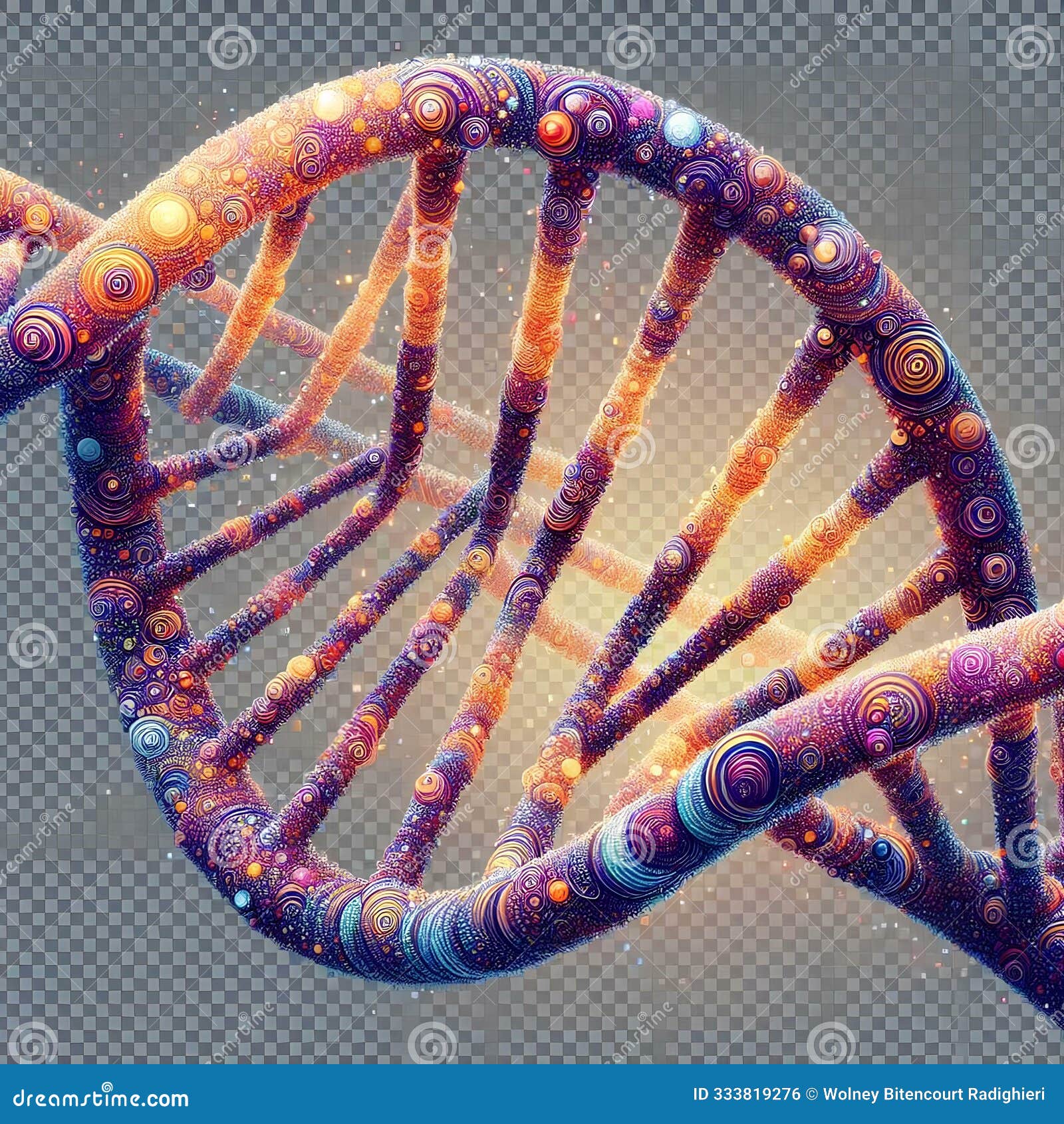 Artistic Image of the Dna Double Helix Stock Illustration ...