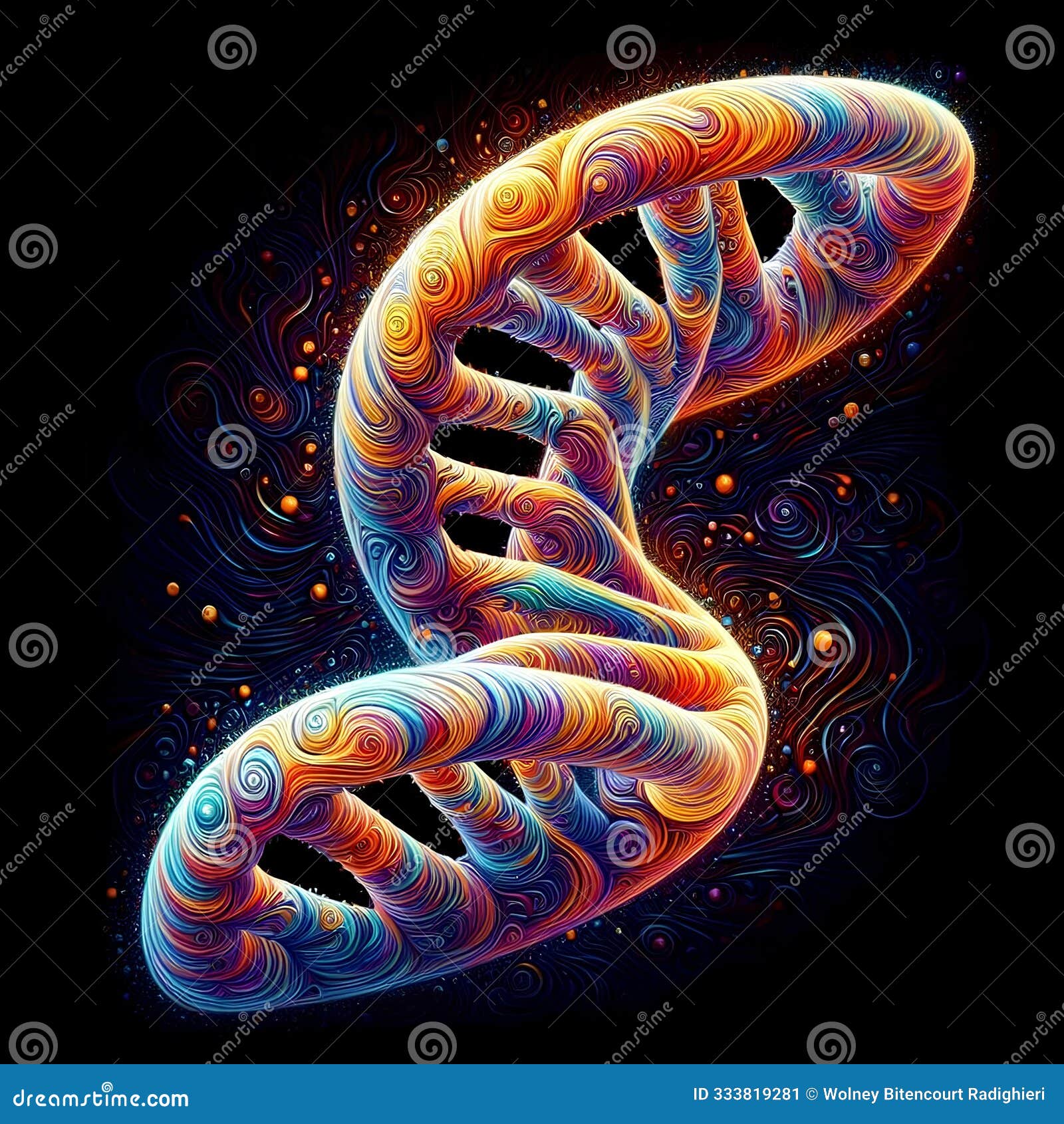 Artistic Image of the Dna Double Helix Stock Illustration ...
