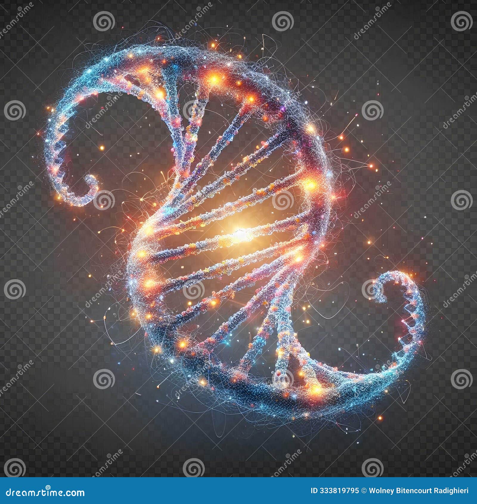 Artistic Image of the Dna Double Helix Stock Illustration ...
